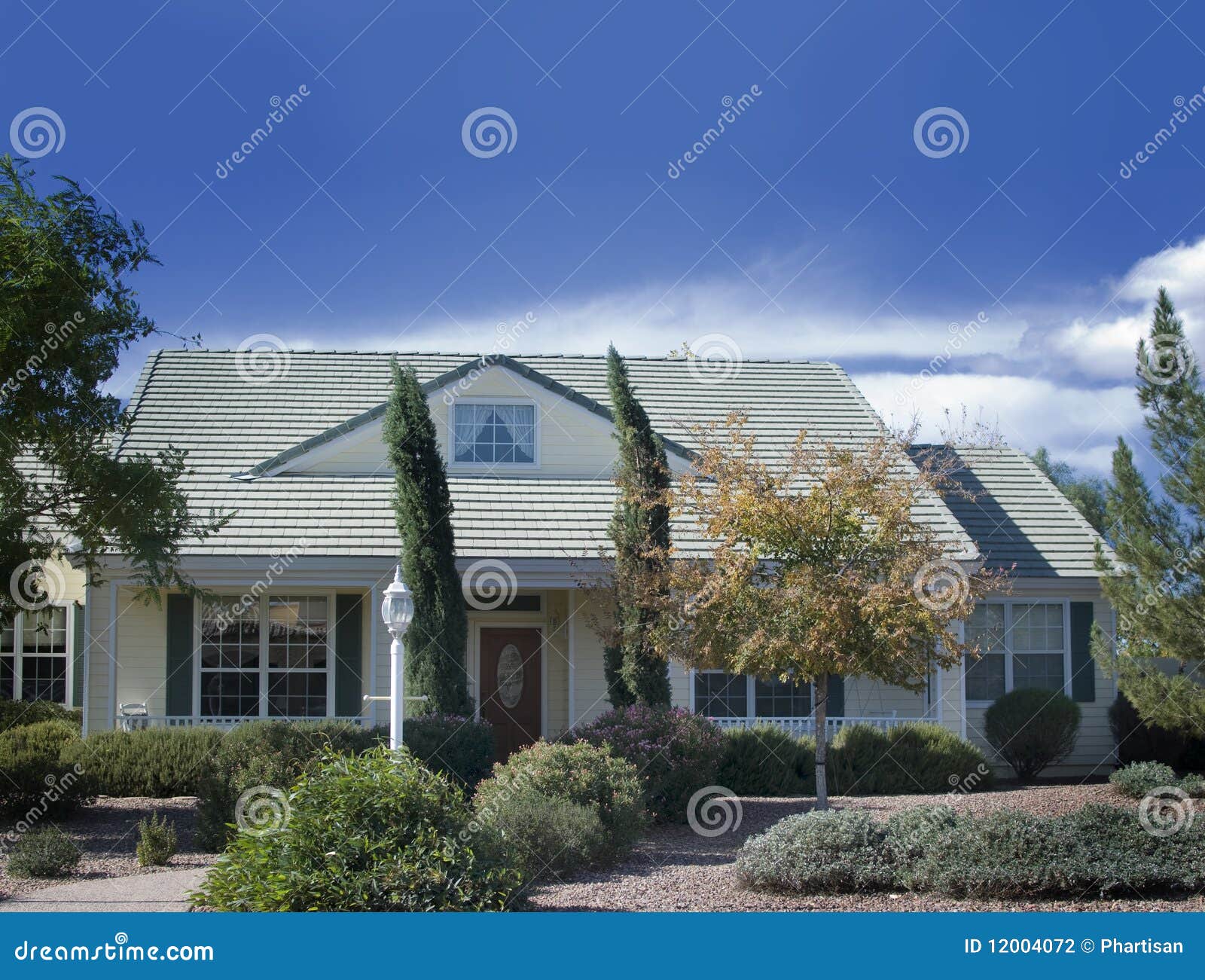 Exterior of a Beautiful New Home Stock Photo - Image of design ...