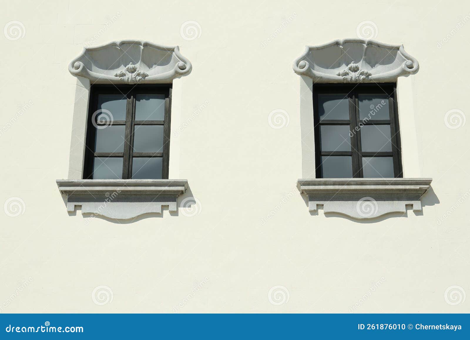 Exterior of Beautiful Residential Building with Windows Stock Photo ...