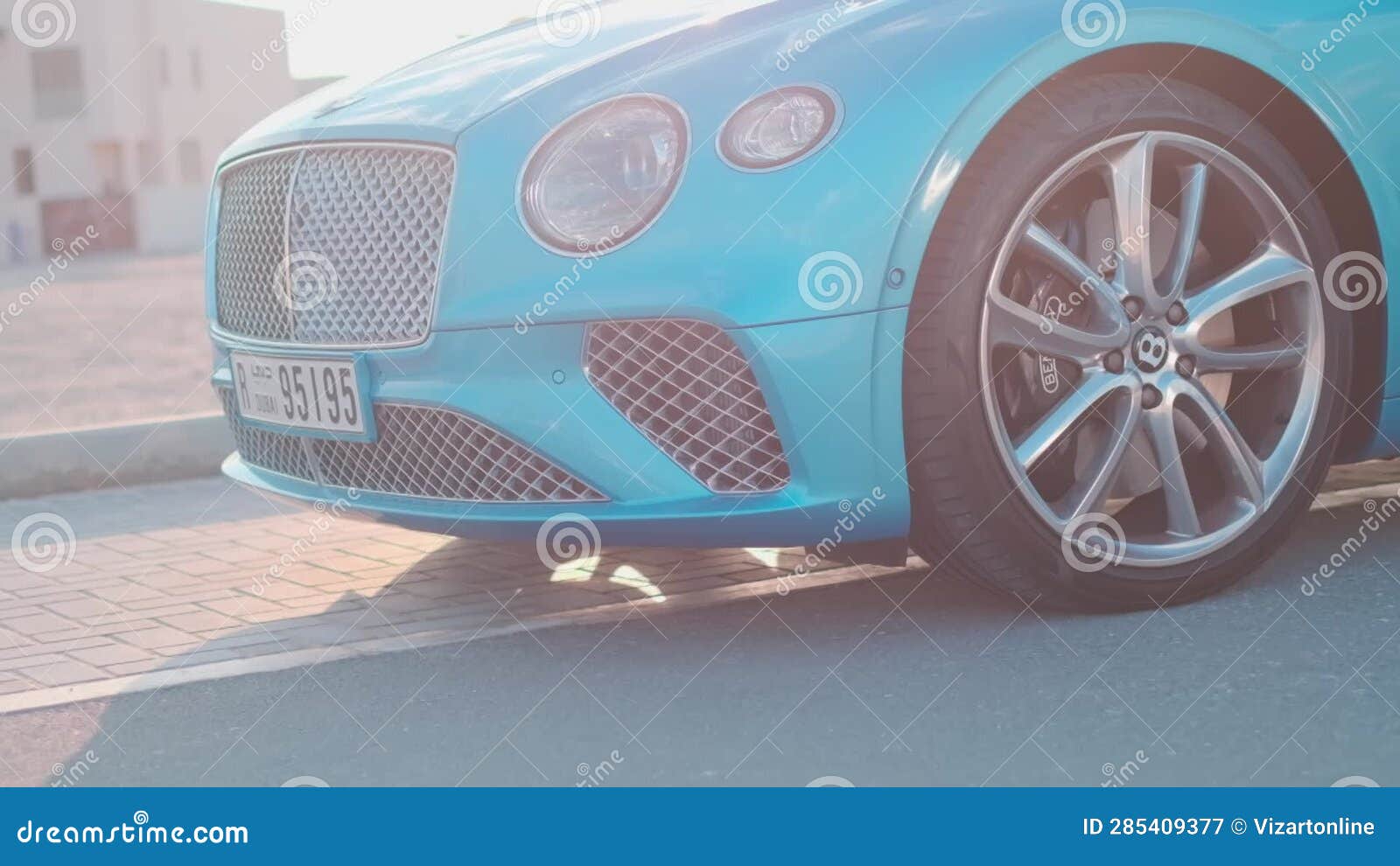 The Exterior of a Blue Expensive Premium Car Stock Video - Video of ...