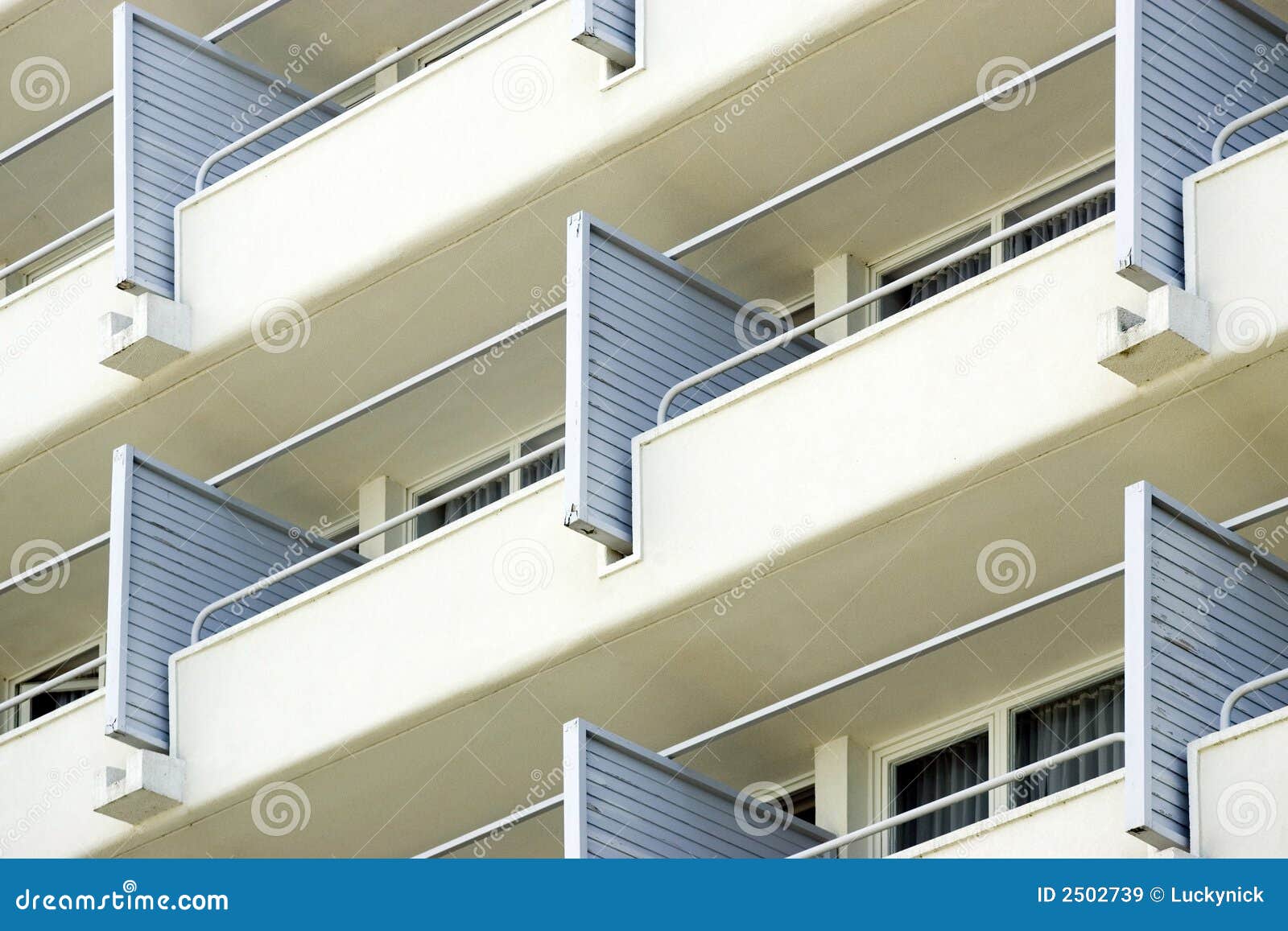 Exterior Building Balconies Stock Image - Image of outdoors, exterior ...