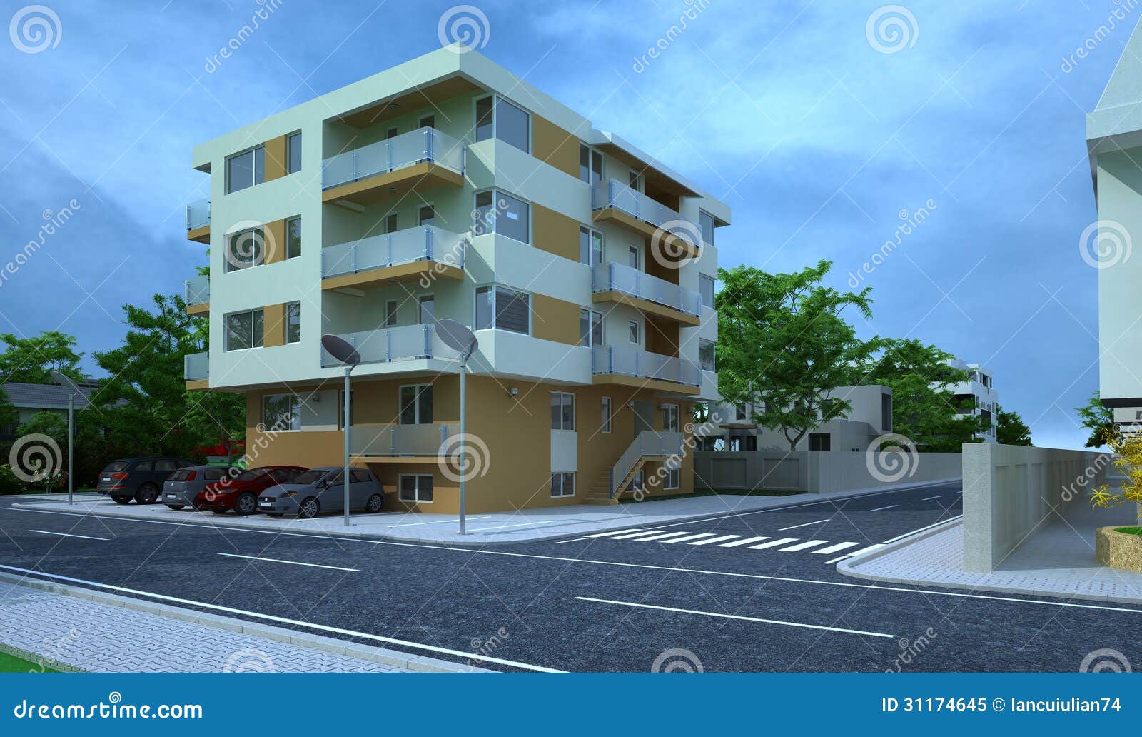 Exterior Building, Design Rendering, Architecture Stock Image - Image ...