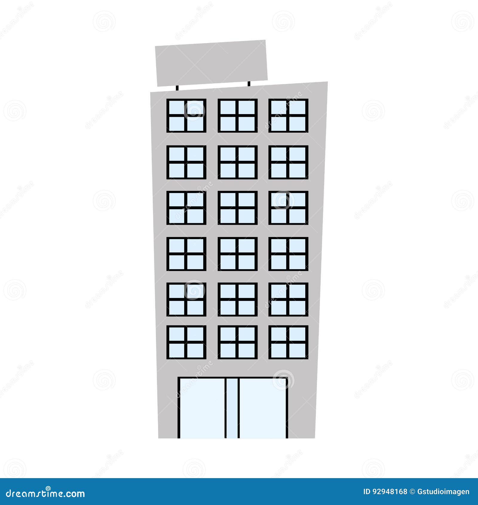 Exterior Building Drawing Icon Vector Illustration | CartoonDealer.com ...