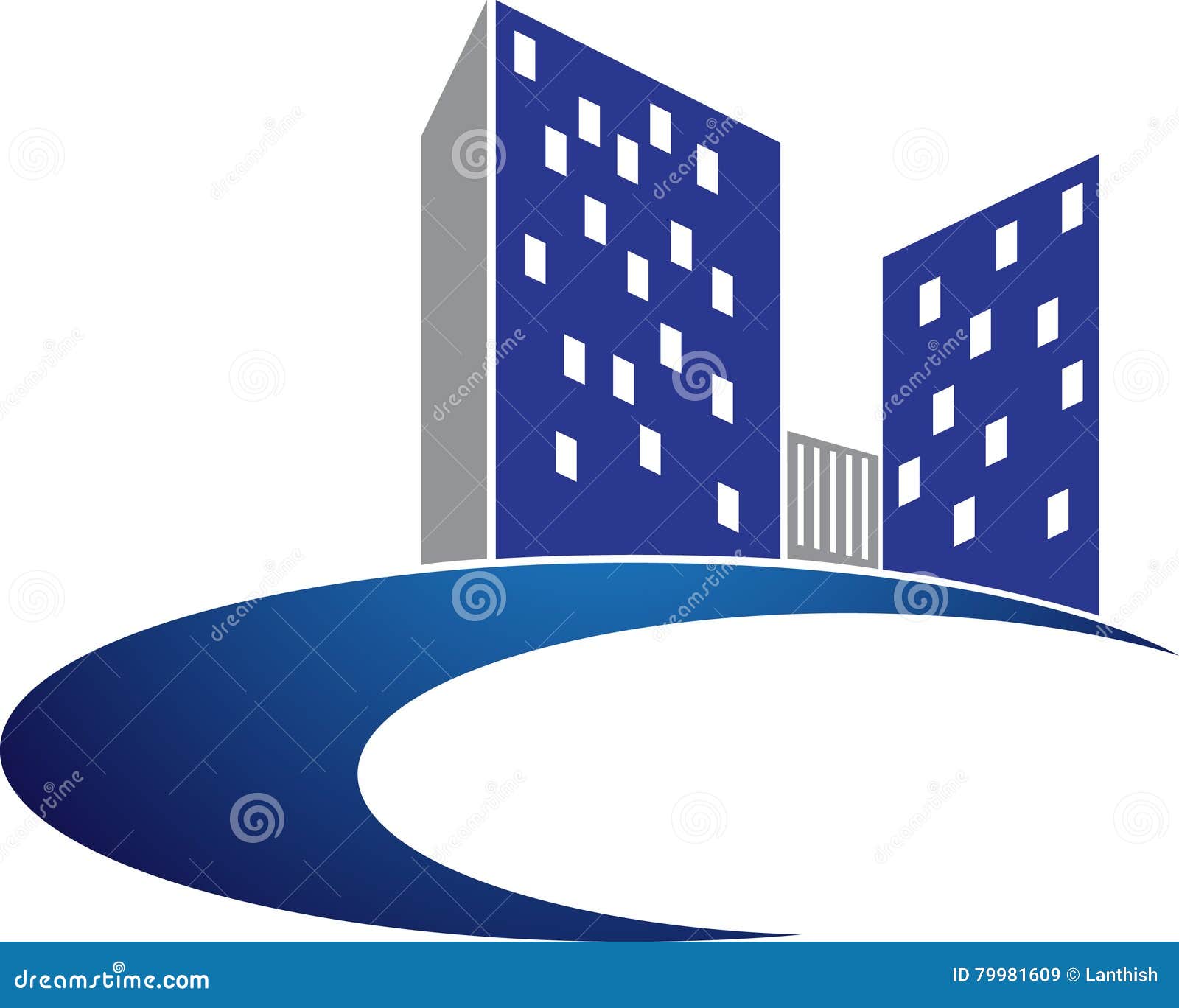Exterior Building Logo Concept Stock Vector - Illustration of architech ...