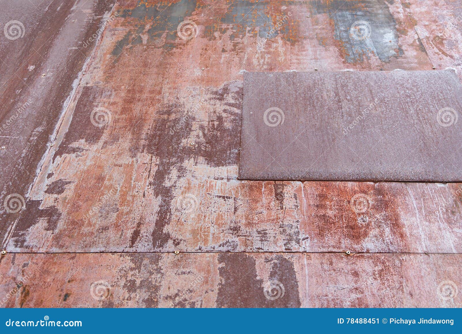 Exterior of a Building in Rust Metal. Stock Image - Image of antique ...