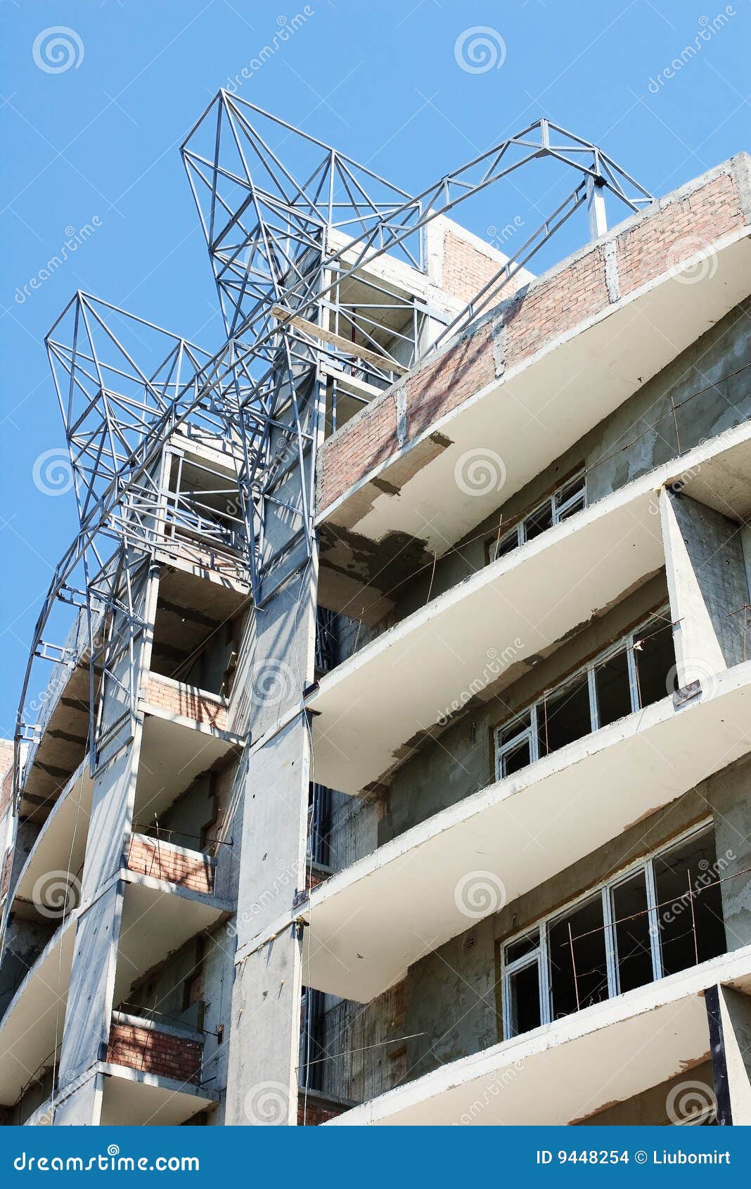 Exterior of Building Under Construction Stock Photo - Image of site ...