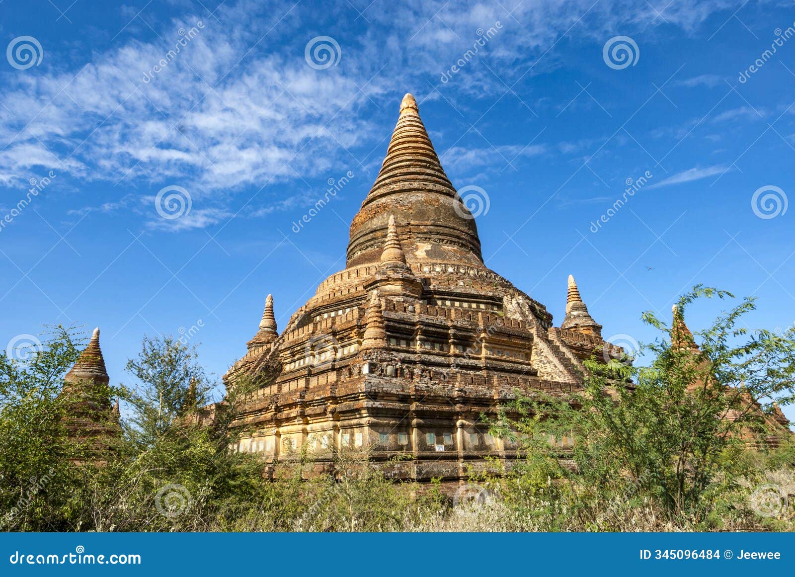 Exterior of the Buledi Temple (North Plain - Bagan) Myanmar Stock Photo ...