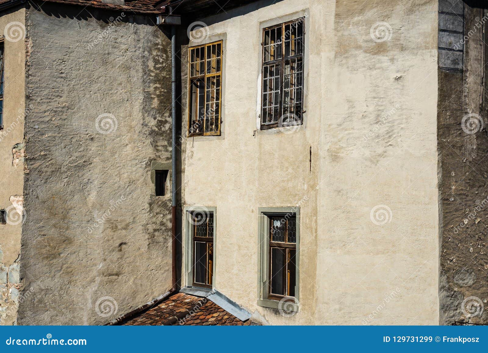 Exterior of a Castle Ruin with Old Windows Stock Image - Image of italy ...