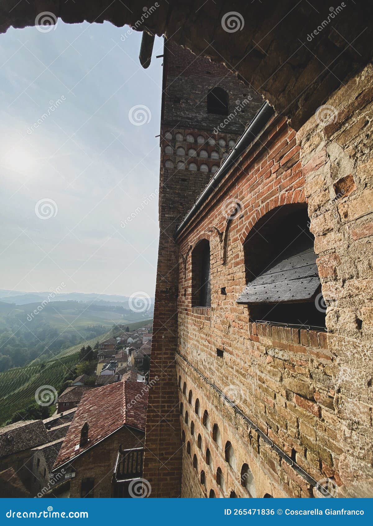 Exterior of the Castle of Serralunga, Piedmont - Italy Editorial Photo ...