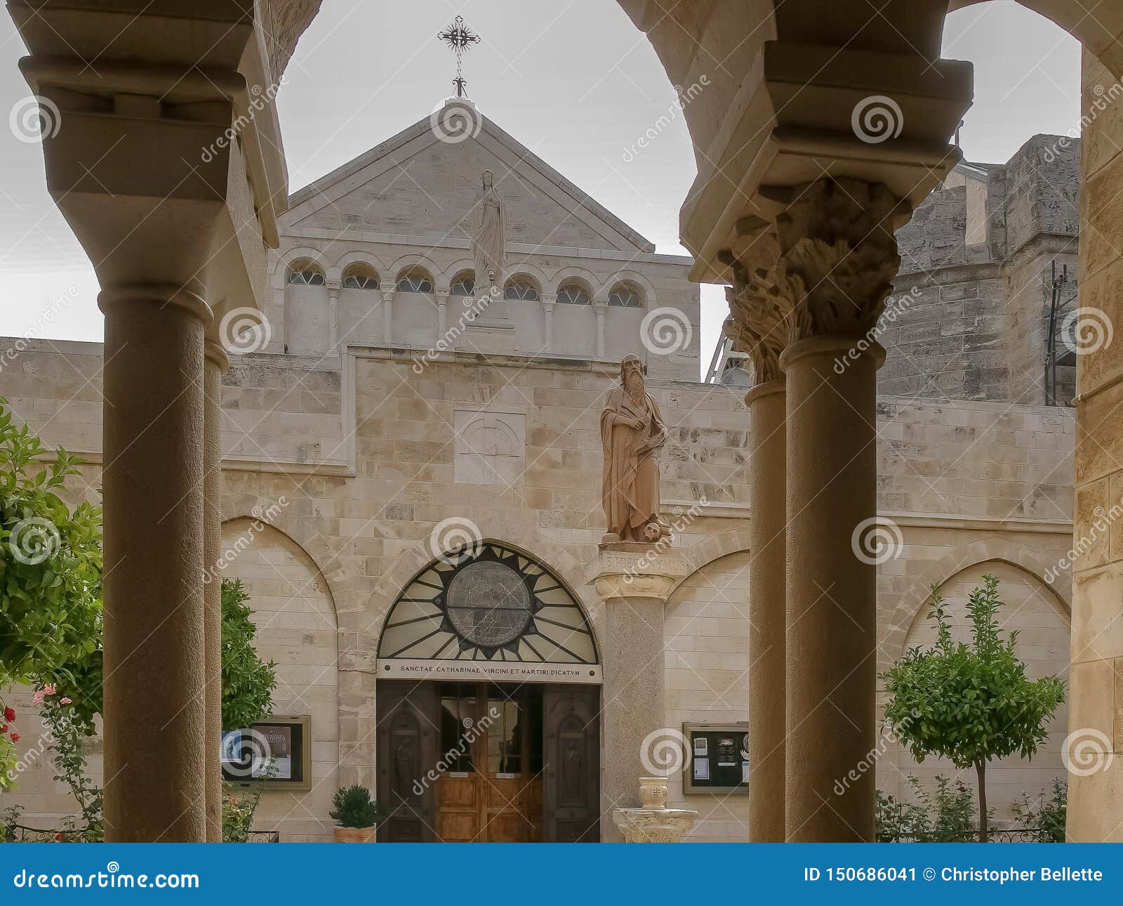 The Exterior of the Church Nativity in Bethlehem Editorial Photo ...
