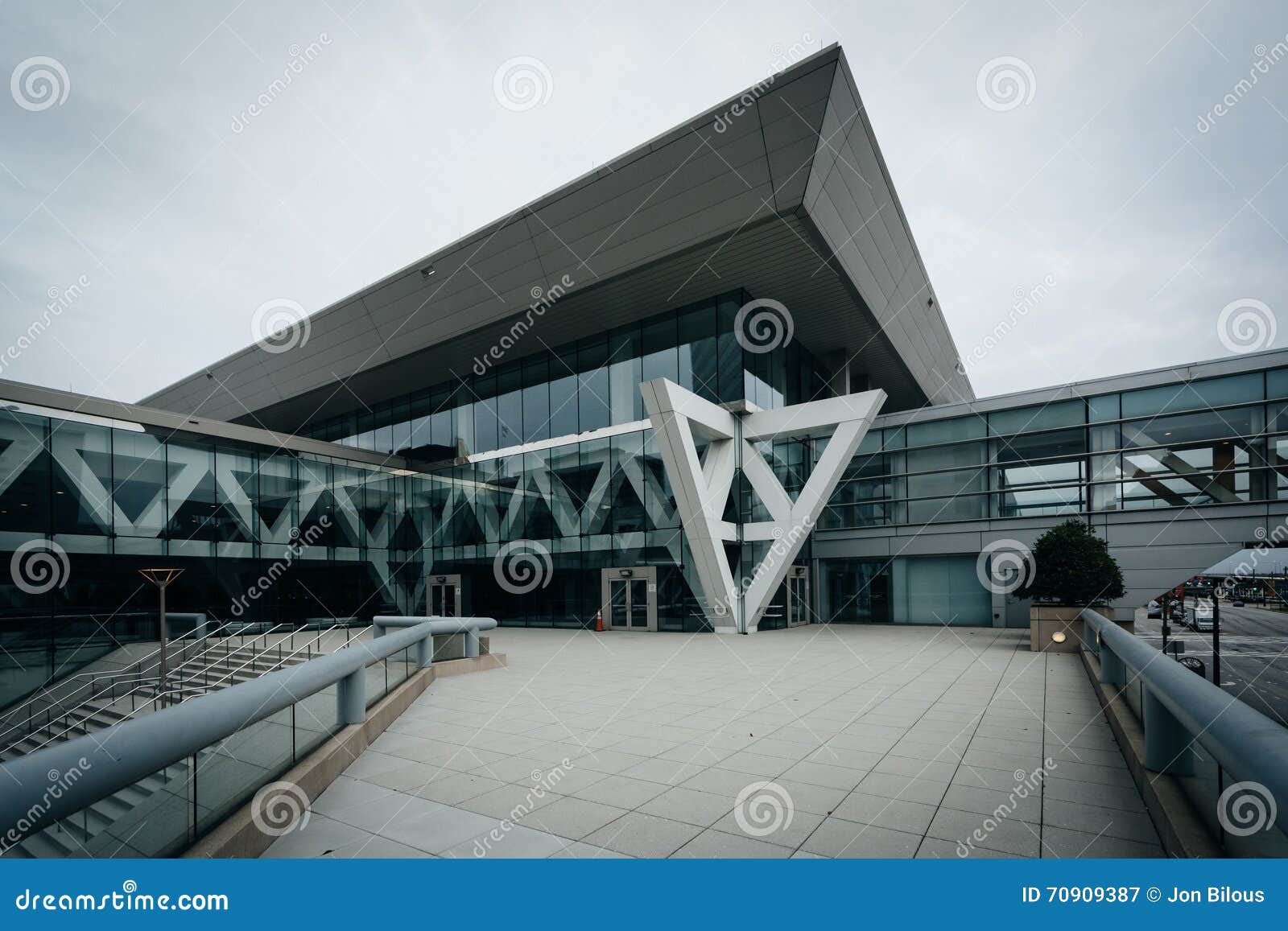 The Exterior of the Convention Center, in Baltimore, Maryland. Stock ...