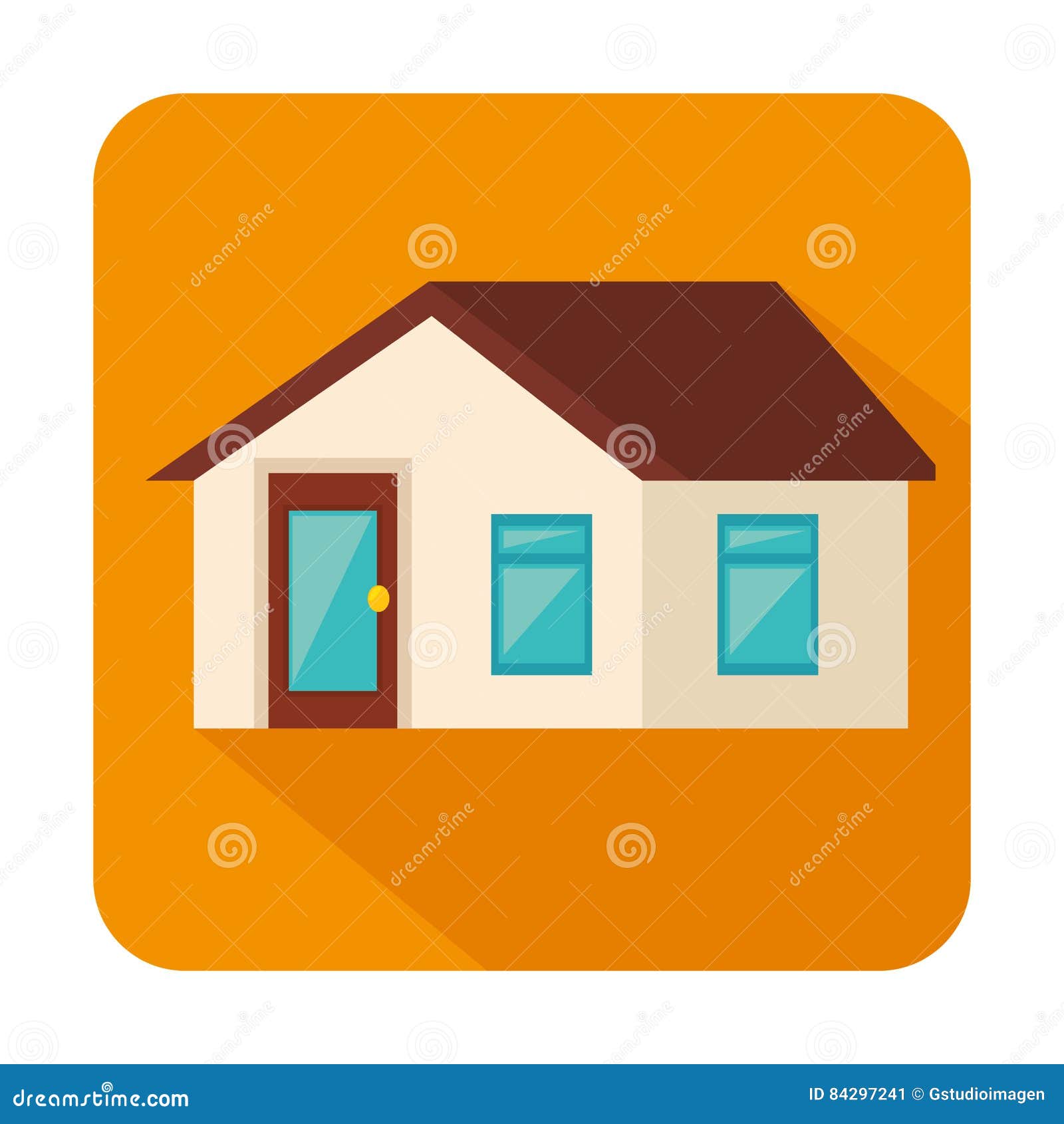 Exterior cute house icon stock illustration. Illustration of cute ...