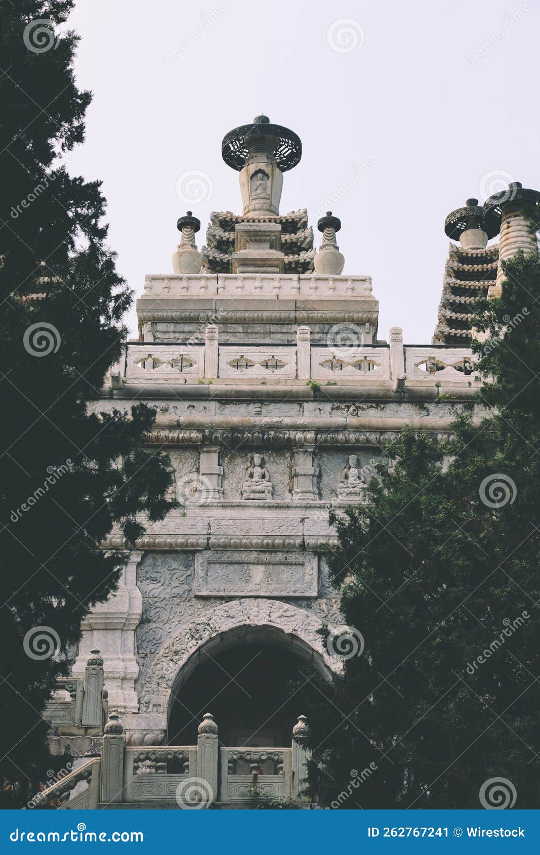 Exterior of the Dajue Temple in Beijing, China Stock Image - Image of ...