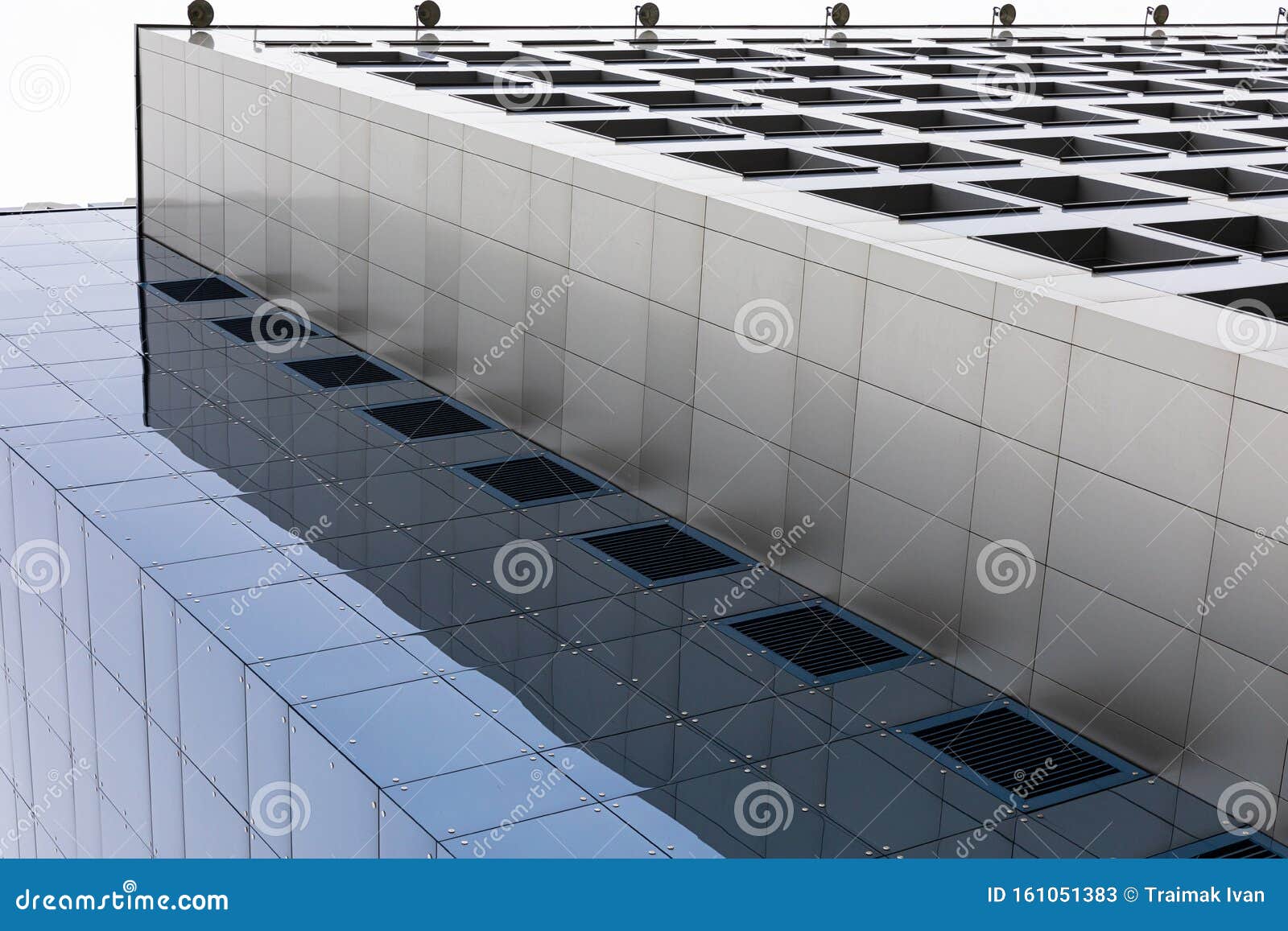 Exterior Design of Modern High Apartment Building, Bottom View ...