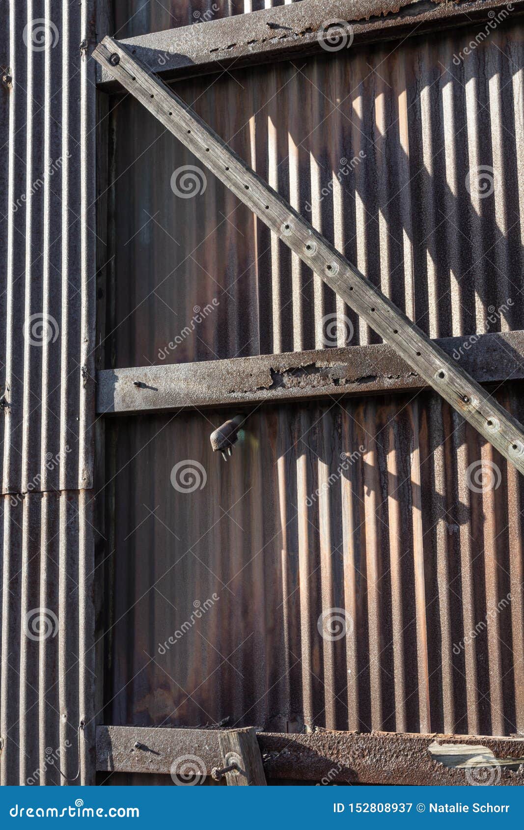 Exterior Details from Industrial Facility with Corrugated Metal ...