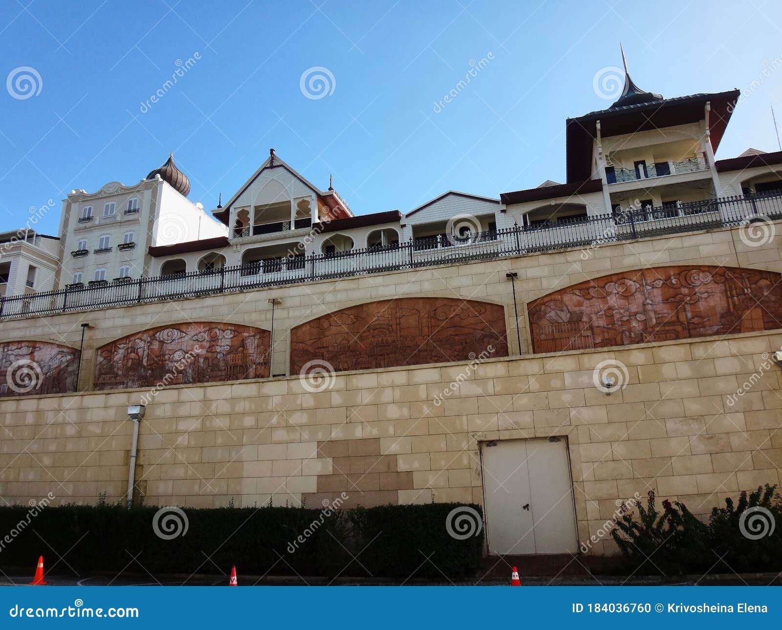Exterior of the Facade of a Pompous Rich Building on a Sunny Day Stock ...