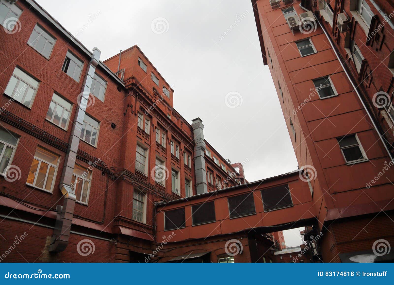 Exterior of the Factory Built of Bricks Stock Photo - Image of ...