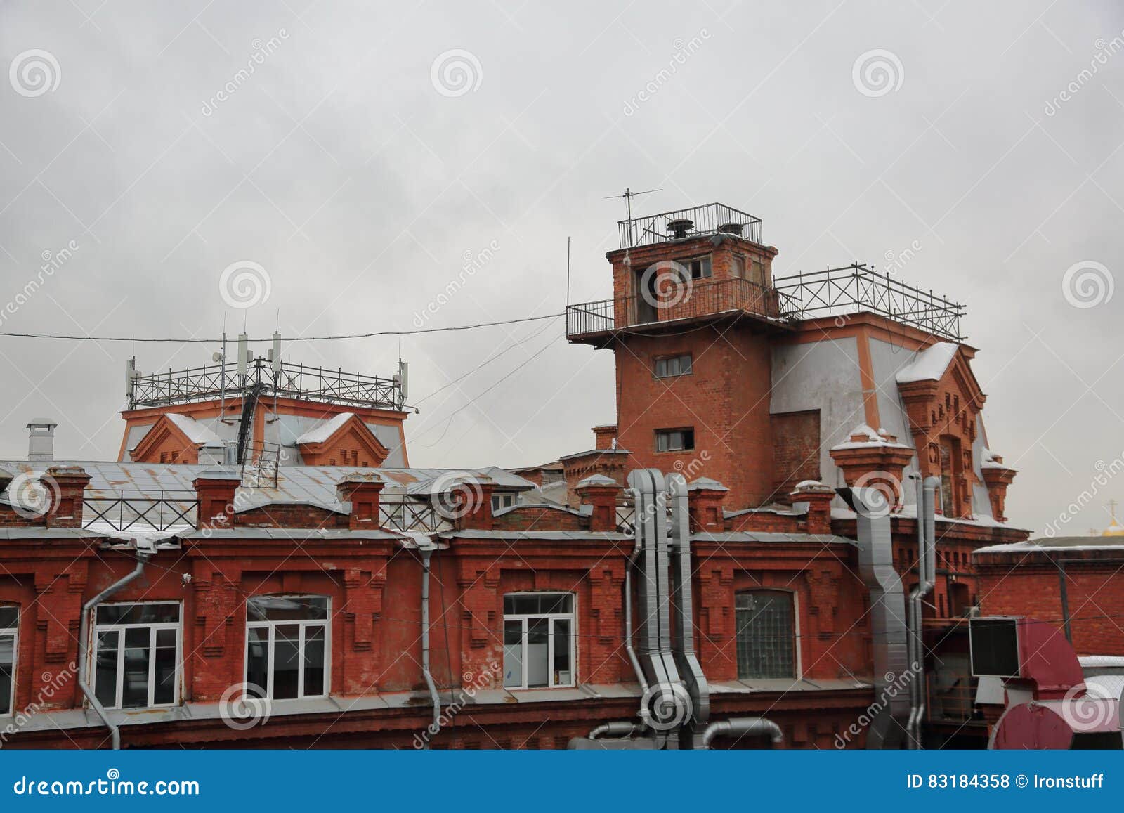 Exterior of the Factory Built of Bricks Stock Photo - Image of brick ...