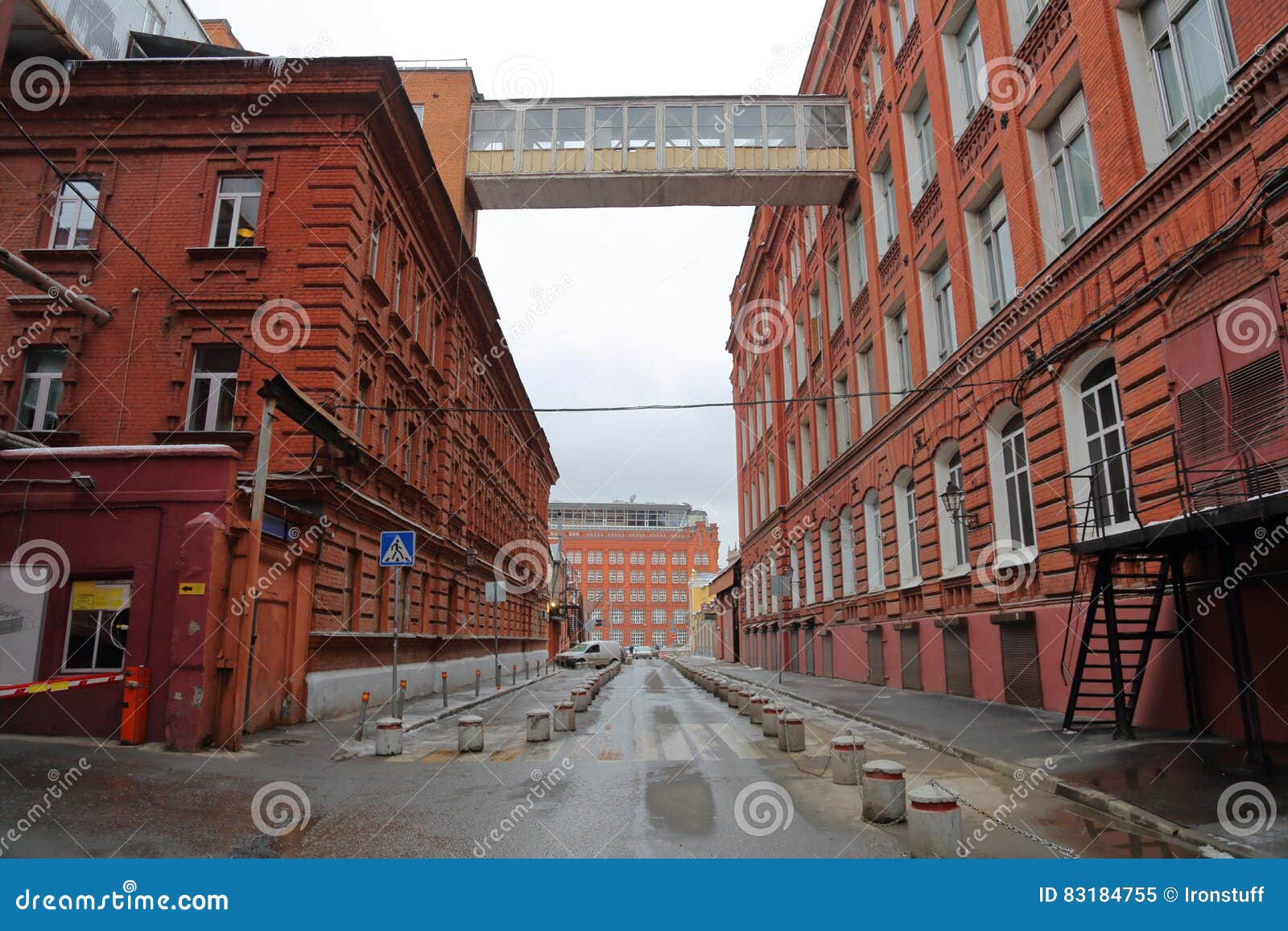 Exterior of the Factory Built of Bricks Stock Image - Image of facade ...