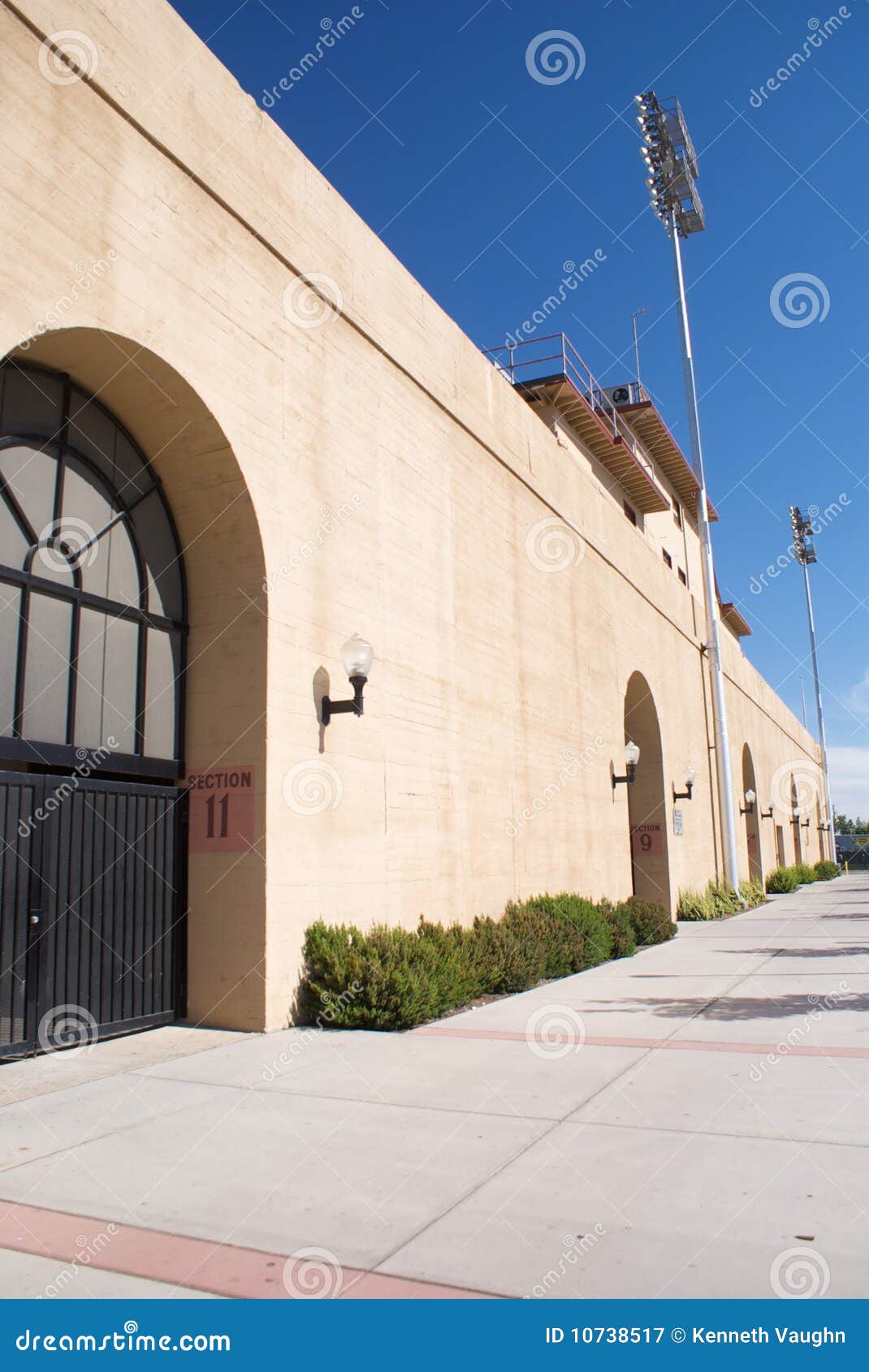Exterior of Football Stadium Stock Image - Image of university ...