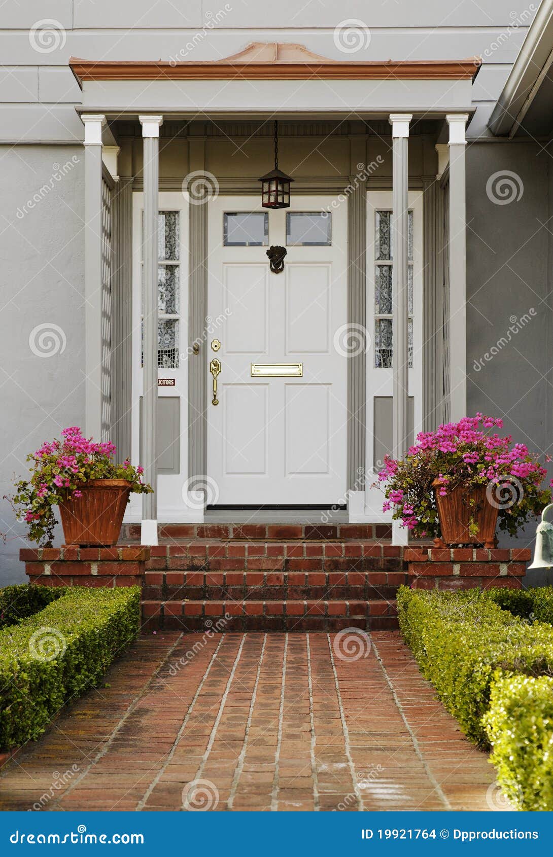 Exterior of a Front Door stock photo. Image of brick - 19921764
