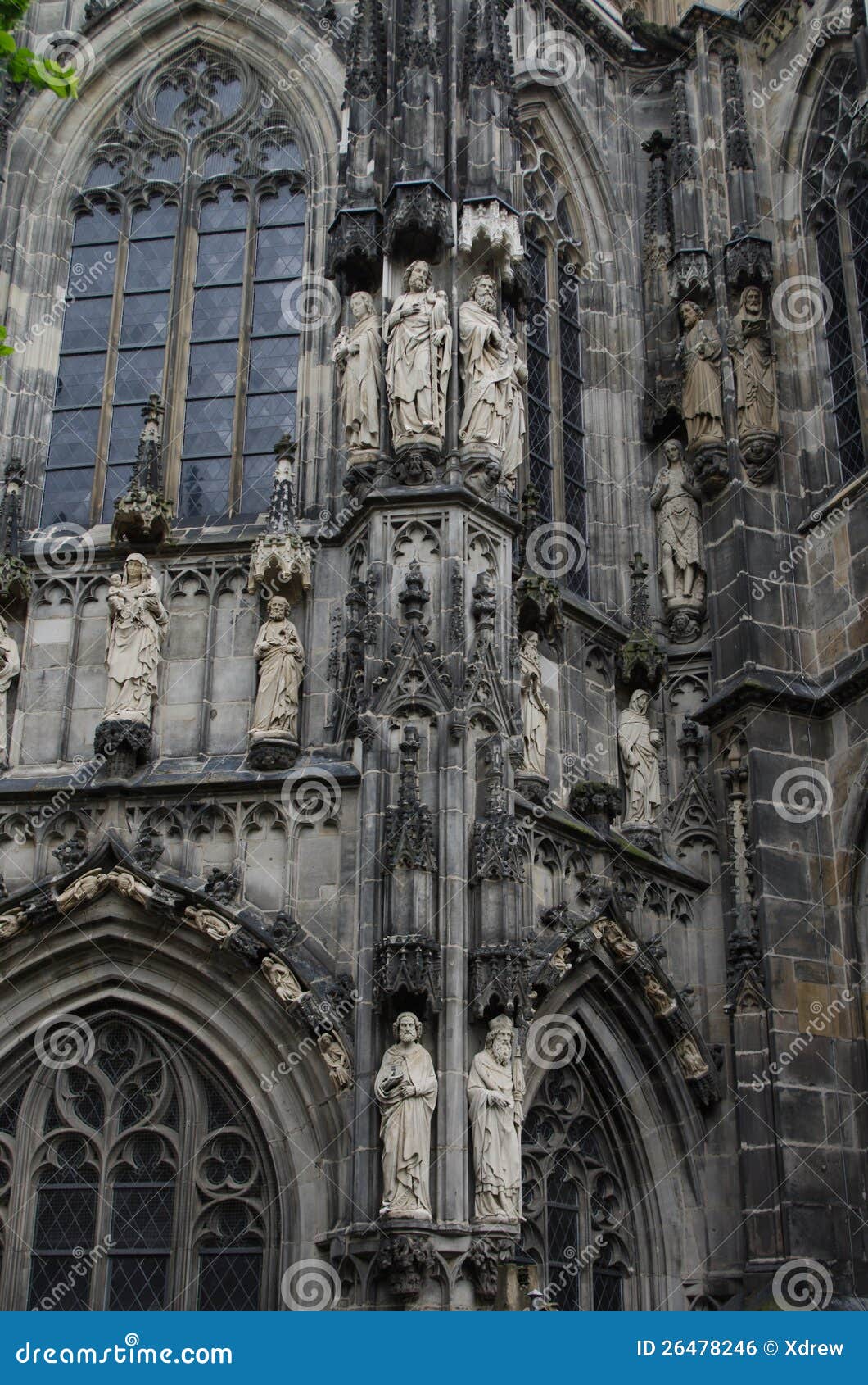 Exterior of Gothic Cathedral Stock Photo - Image of medieval, gothic ...