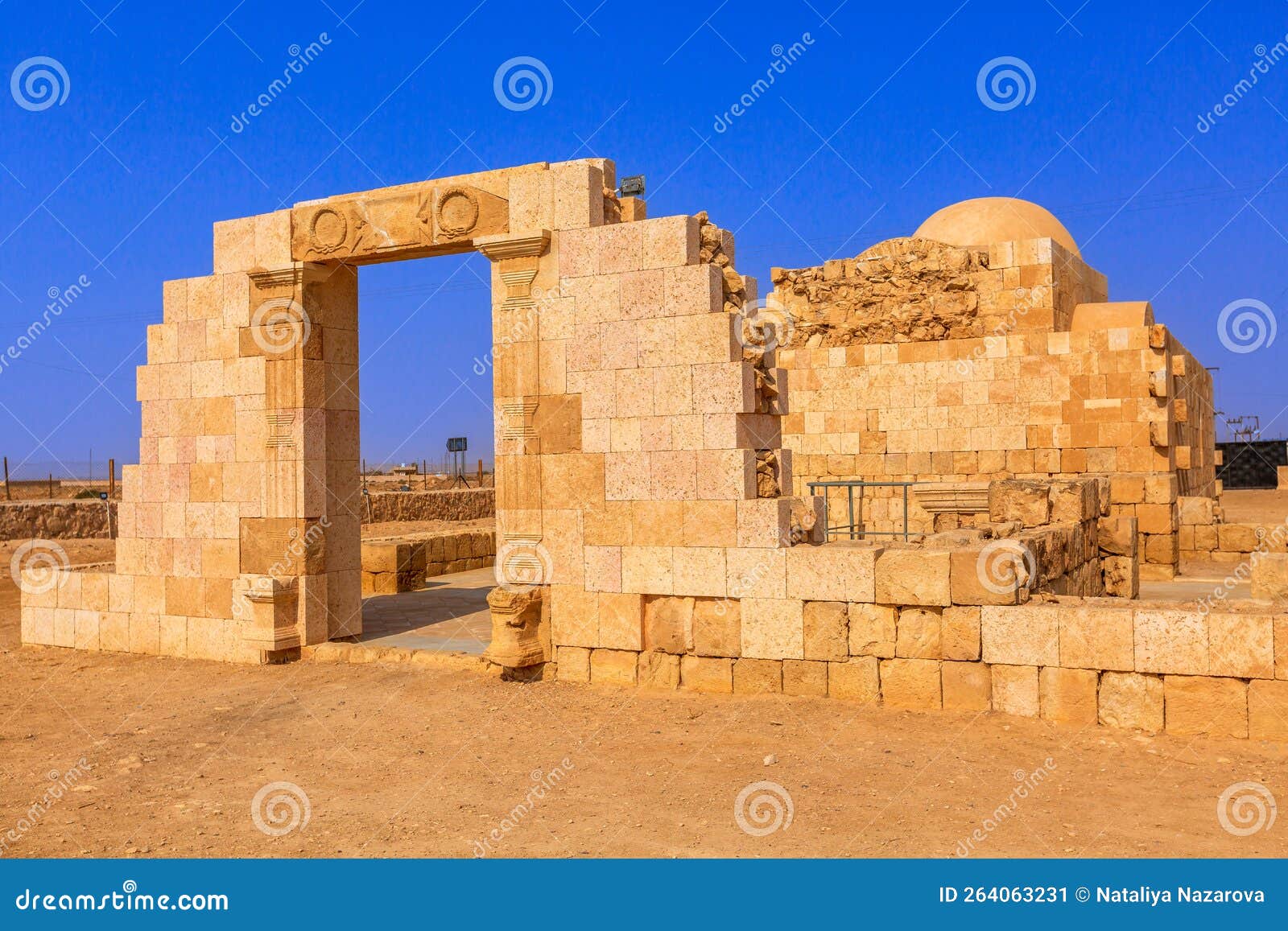 Hammam Al Sarah, Desert Castle, Jordan Stock Image - Image of refurbish ...