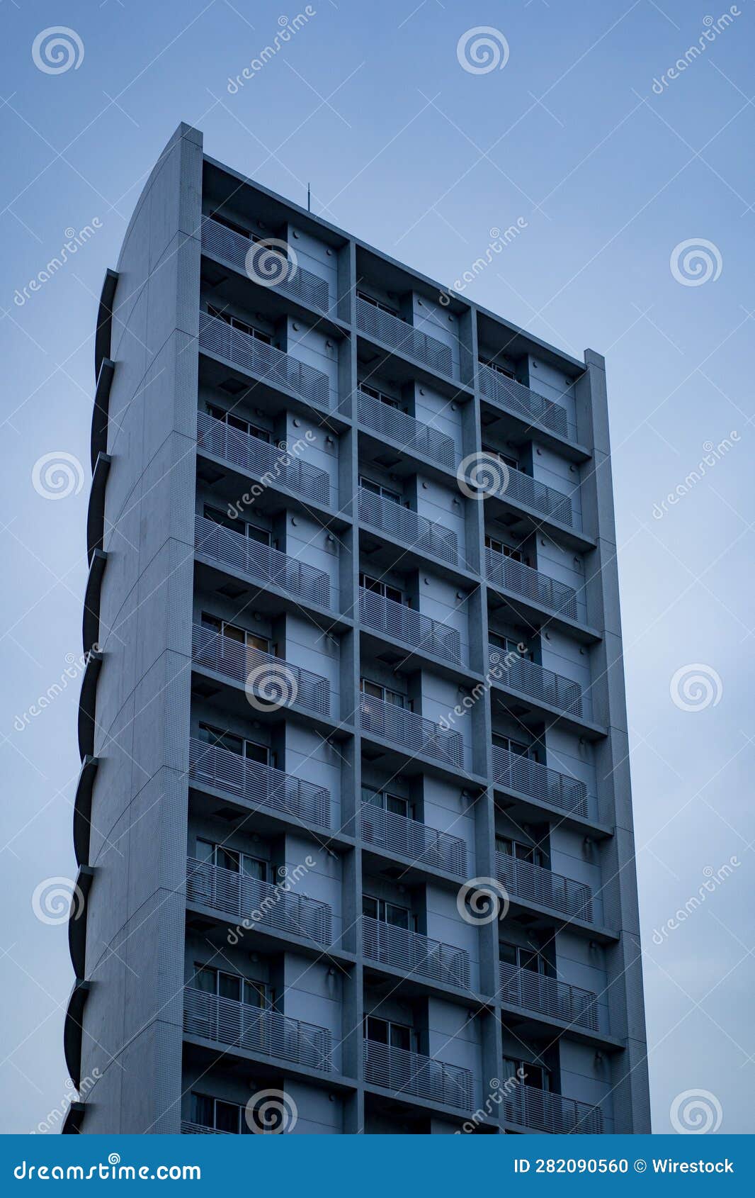 Exterior of High Rise Residential Building Stock Photo - Image of ...