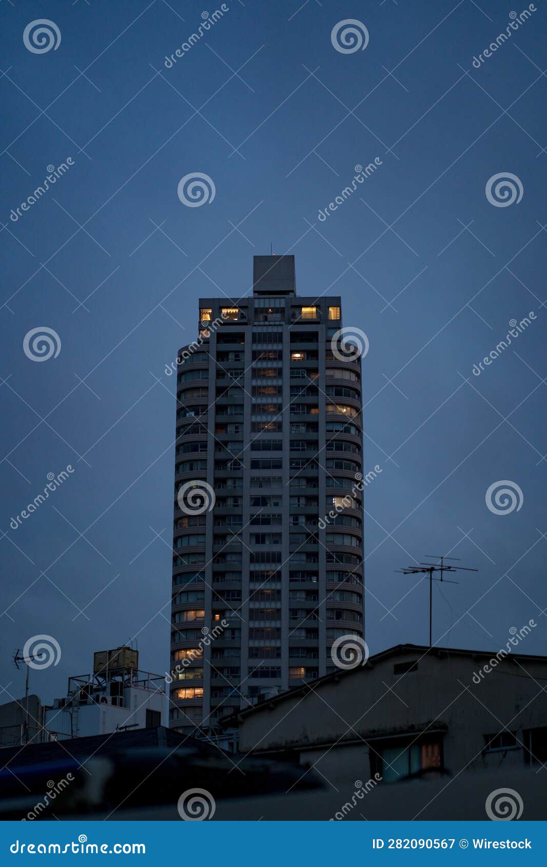 Exterior of High Rise Residential Building Stock Image - Image of ...