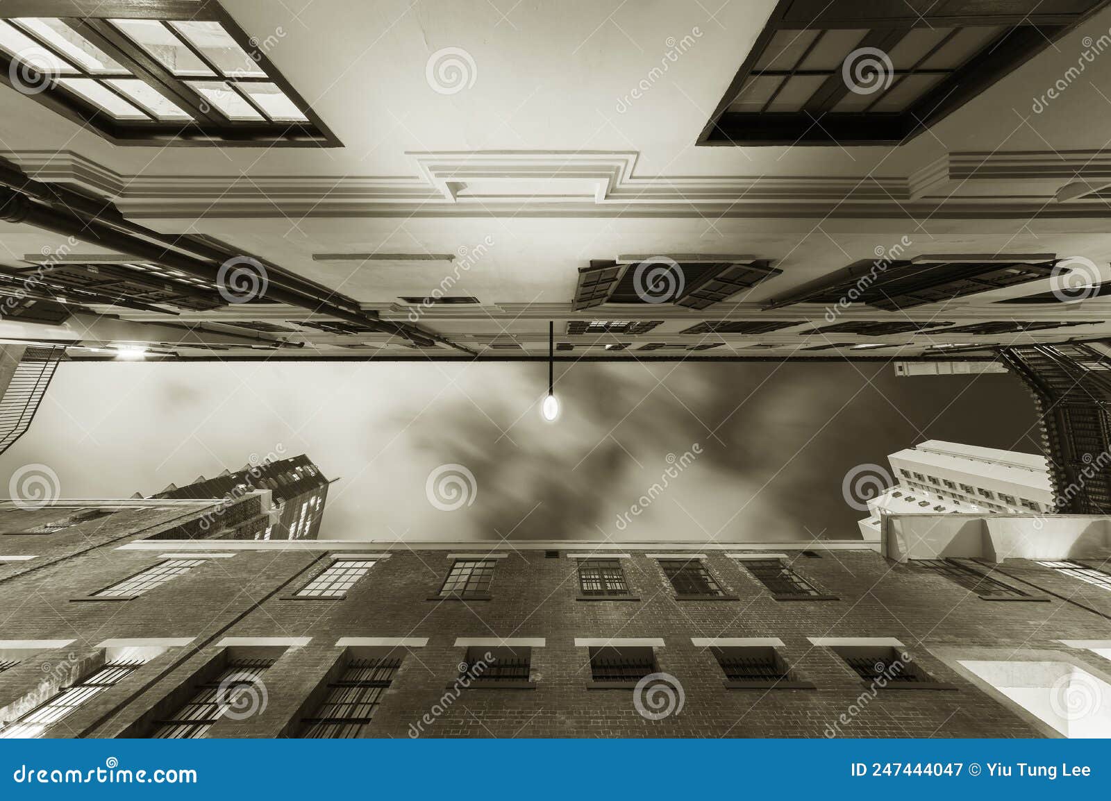 Exterior of Historical Building, Viewed from Bottom Stock Image - Image ...