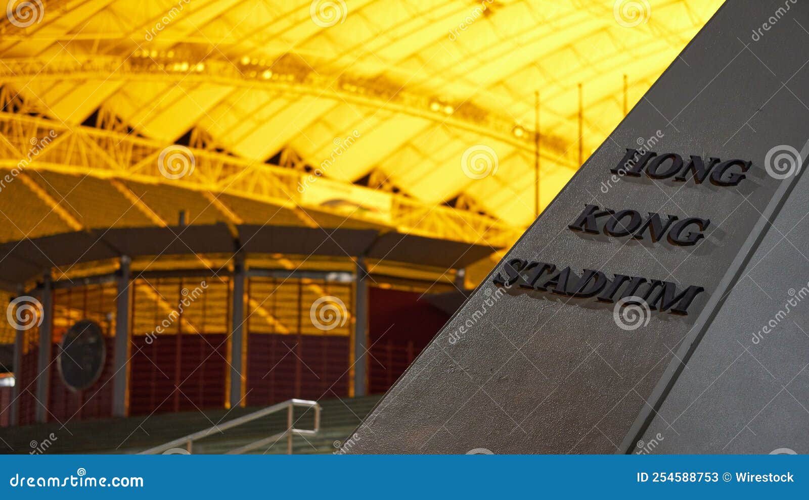 Exterior of the Hong Kong Stadium at Night Editorial Stock Photo ...