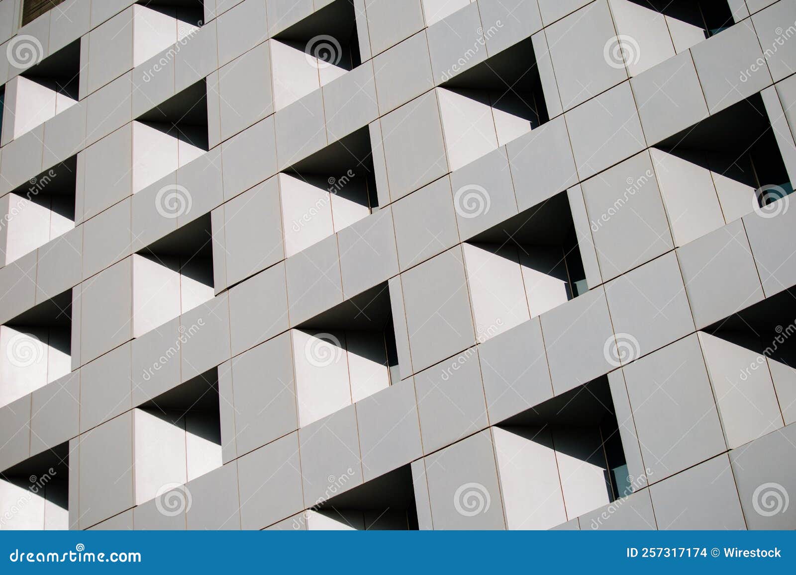 Exterior of Hotel with Square Window Openings Resembling Idyllic ...