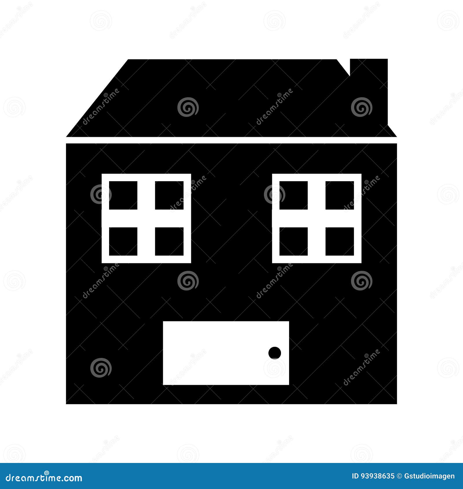 Exterior House Isolated Icon Stock Vector - Illustration of glossy ...