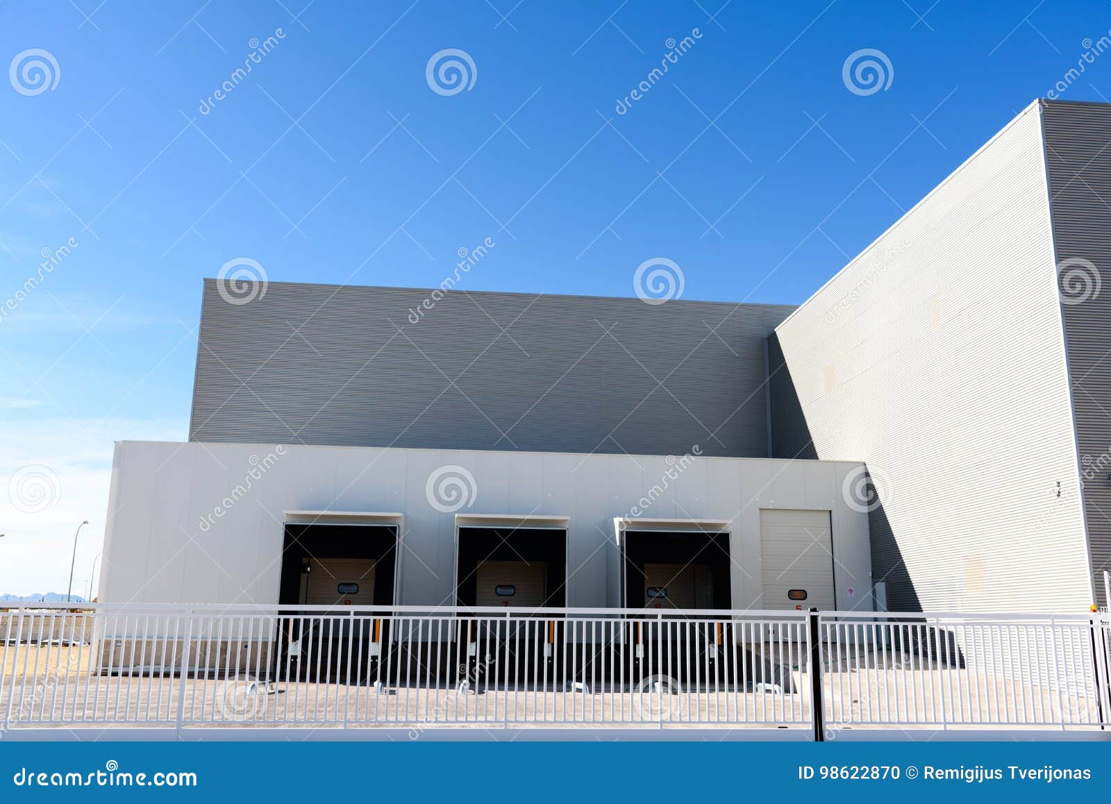 Exterior Industrial Warehouse Stock Photo - Image of storage ...