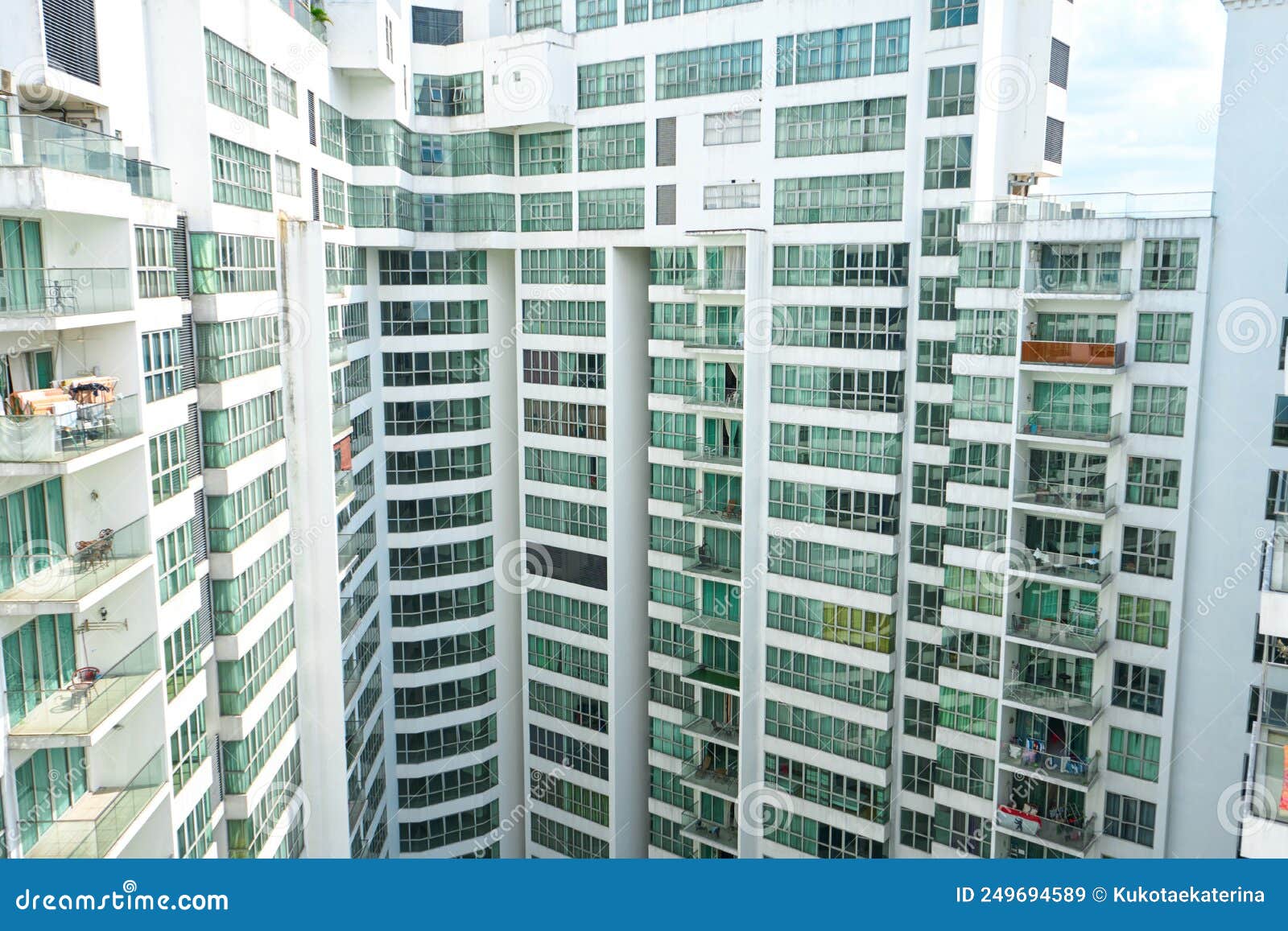 Exterior of Large Residential Building Complex Close Up Stock Image ...