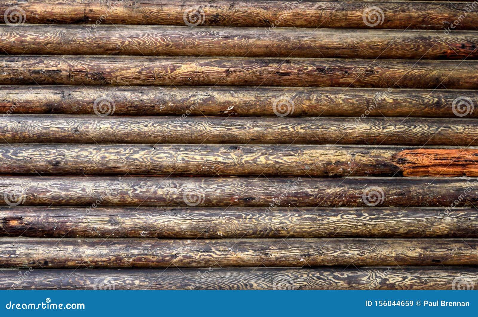 Exterior Log Wall Backdrop Design Stock Image - Image of floor, grunge ...