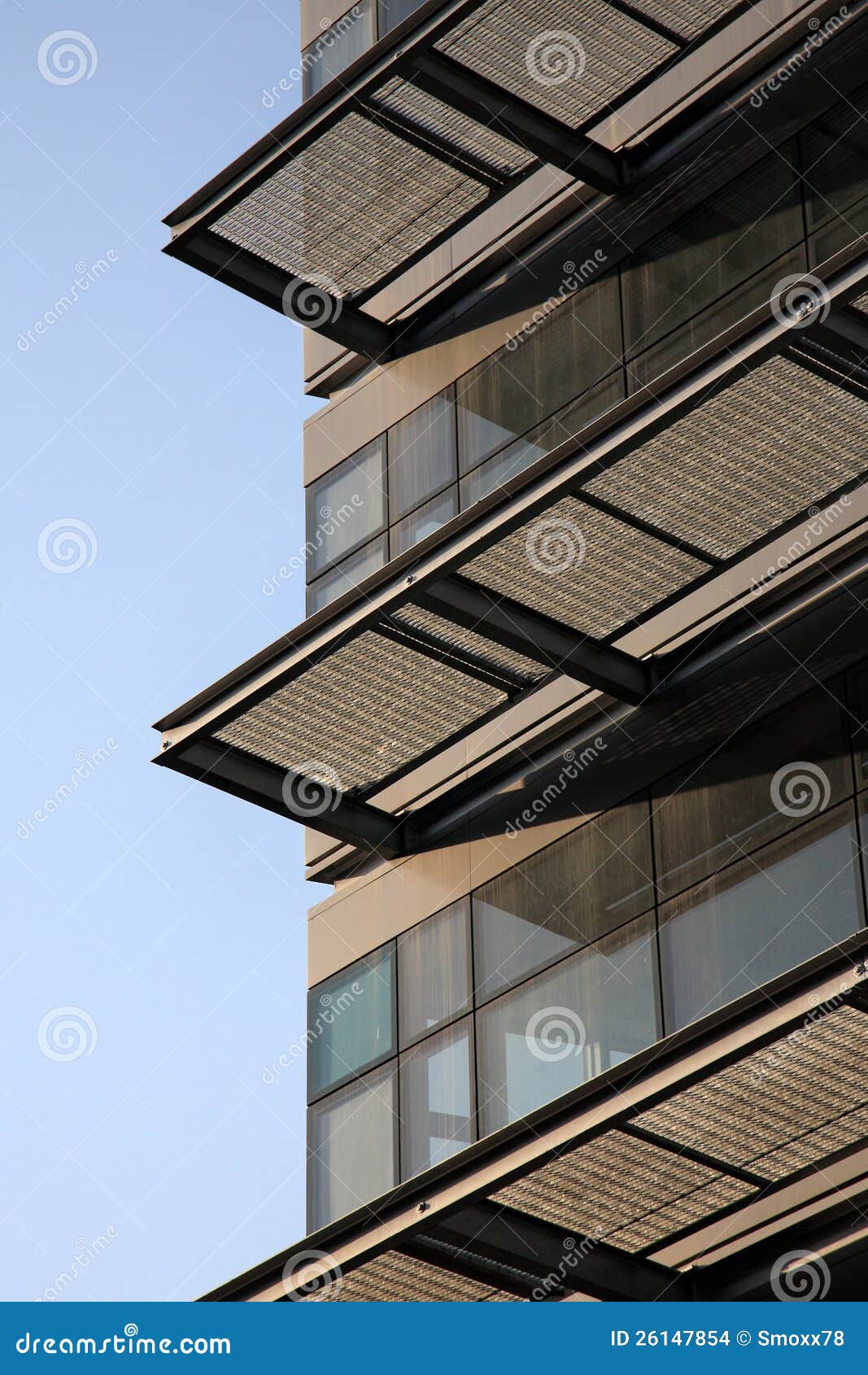 Exterior of Metallic Building Stock Photo - Image of futuristic ...