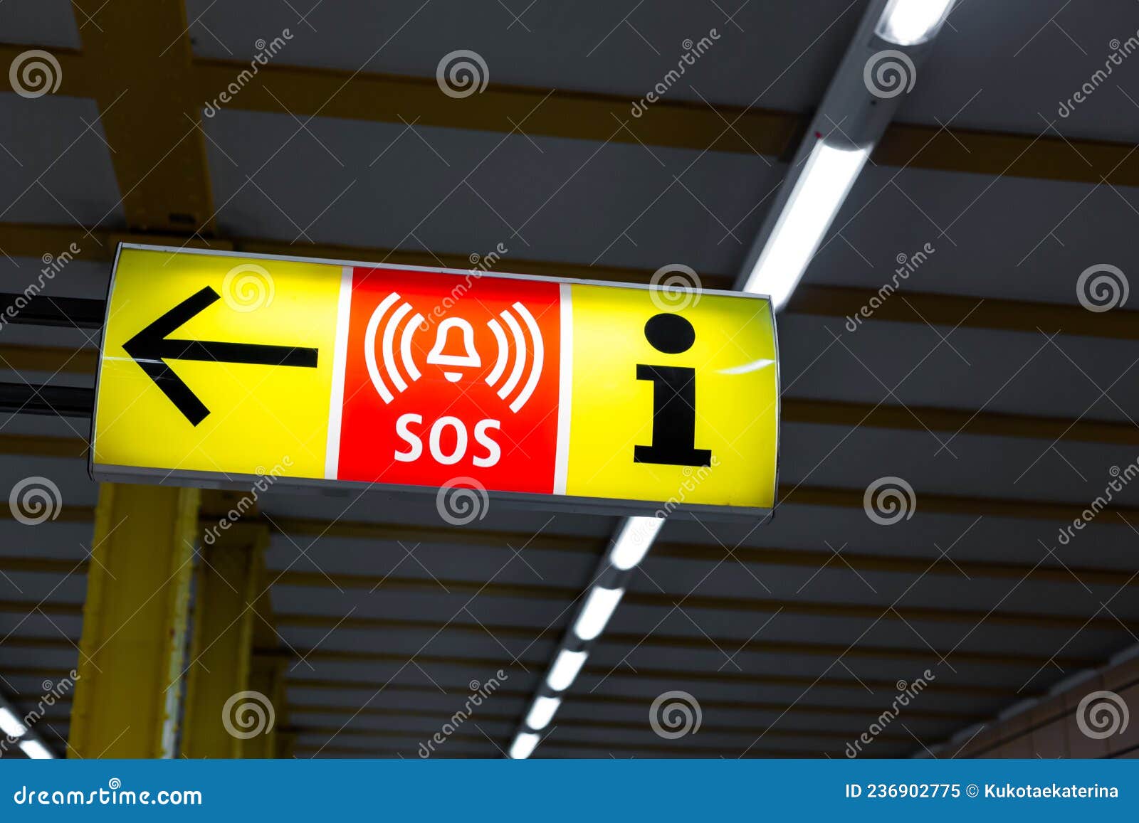 Exterior Metro Station. Emergency Call Button Stock Image - Image of ...