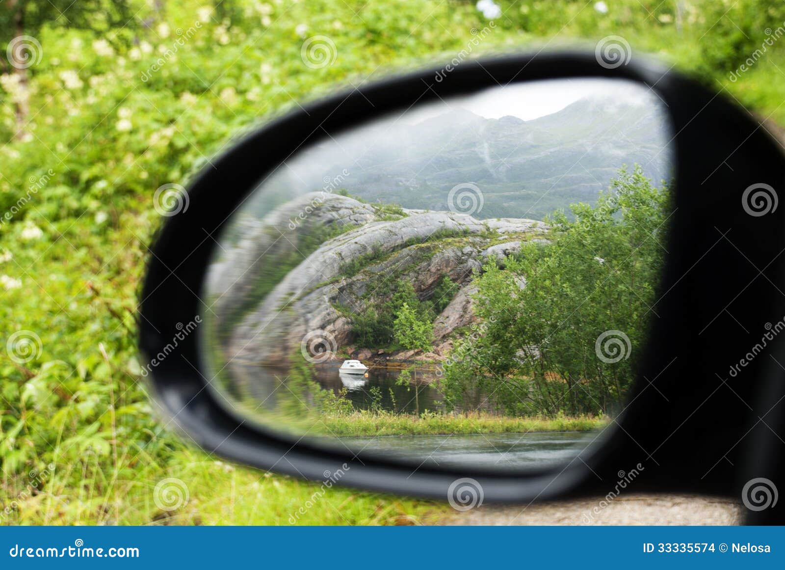 Exterior Mirror with Nature Scenery Stock Photo - Image of scenery ...