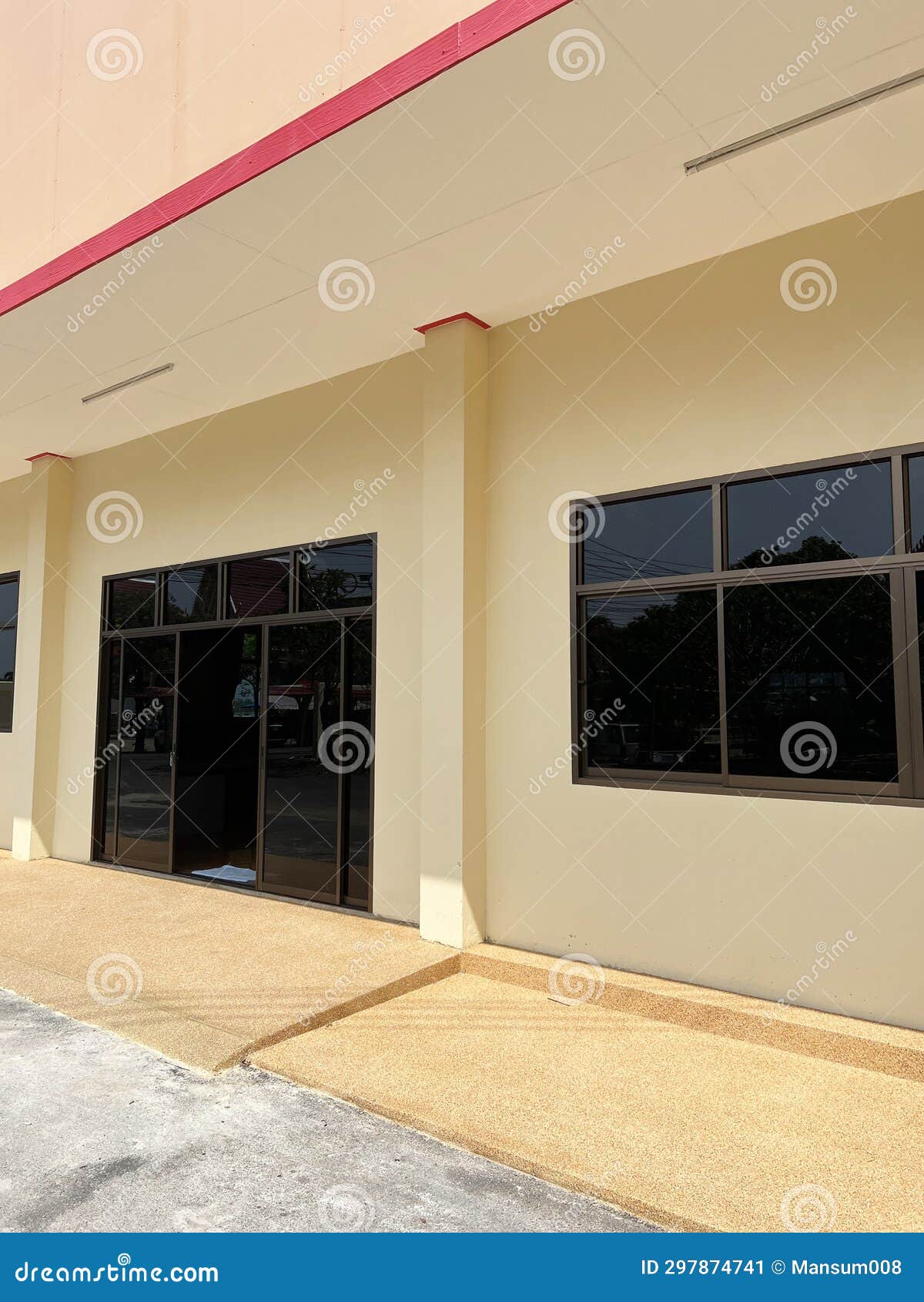 Exterior of Modern Building in Rural Building Stock Image - Image of ...