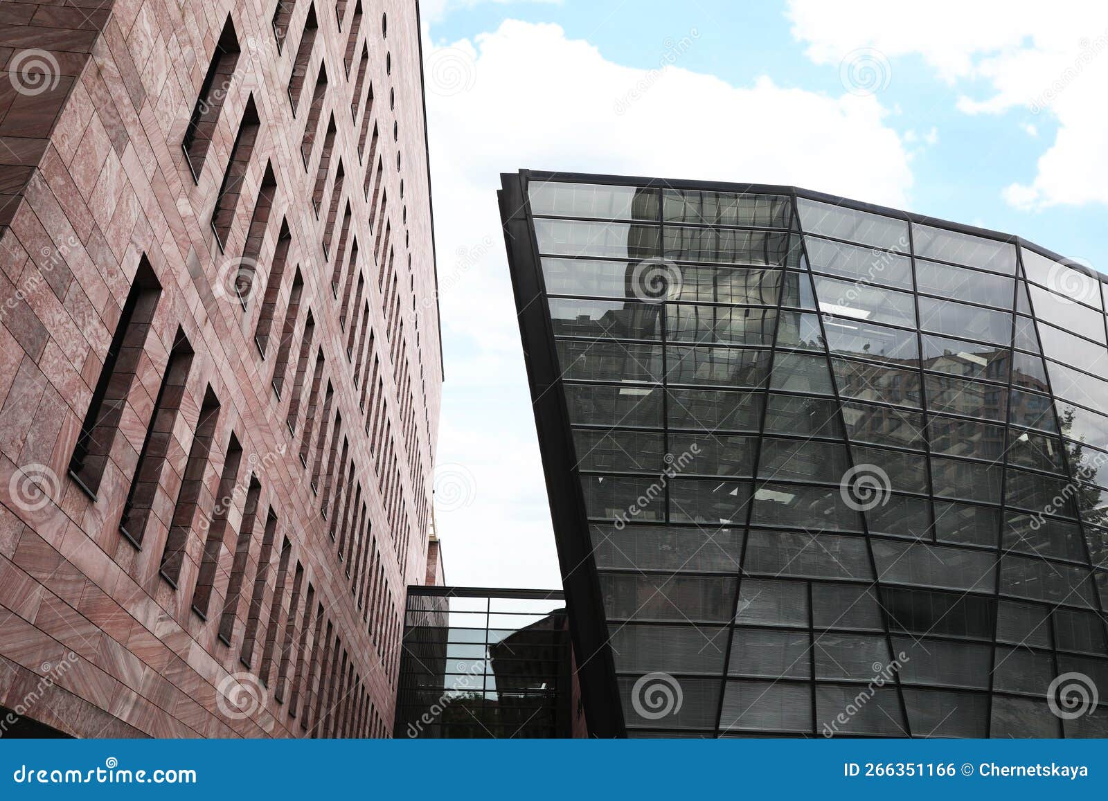 Exterior of Modern Buildings in City, Low Angle View Stock Photo ...