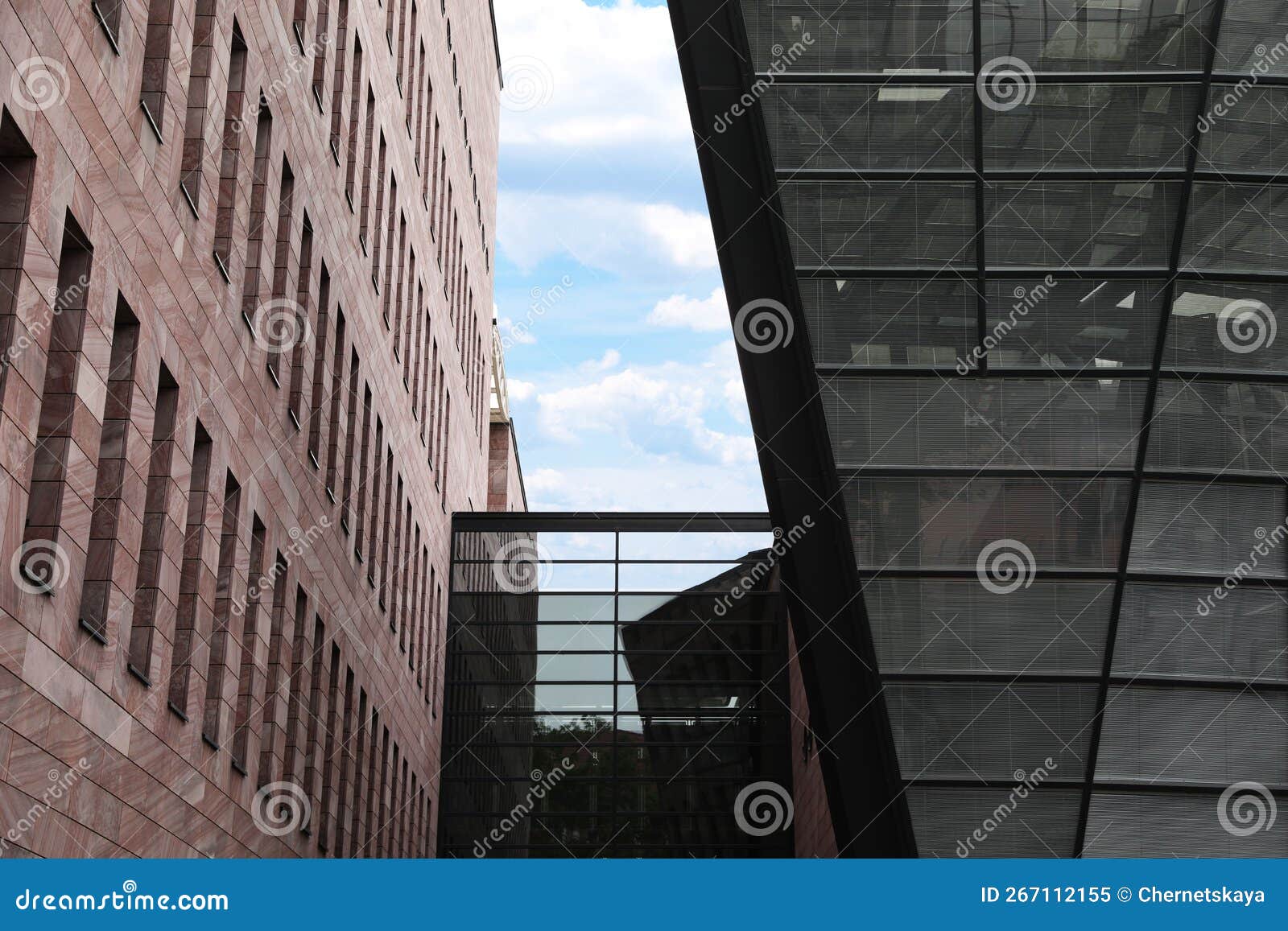 Exterior of Modern Buildings in City, Low Angle View Stock Image ...