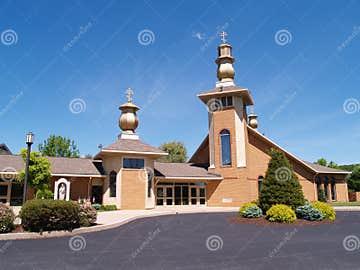 Exterior of a Modern Church Stock Image - Image of spiritual ...