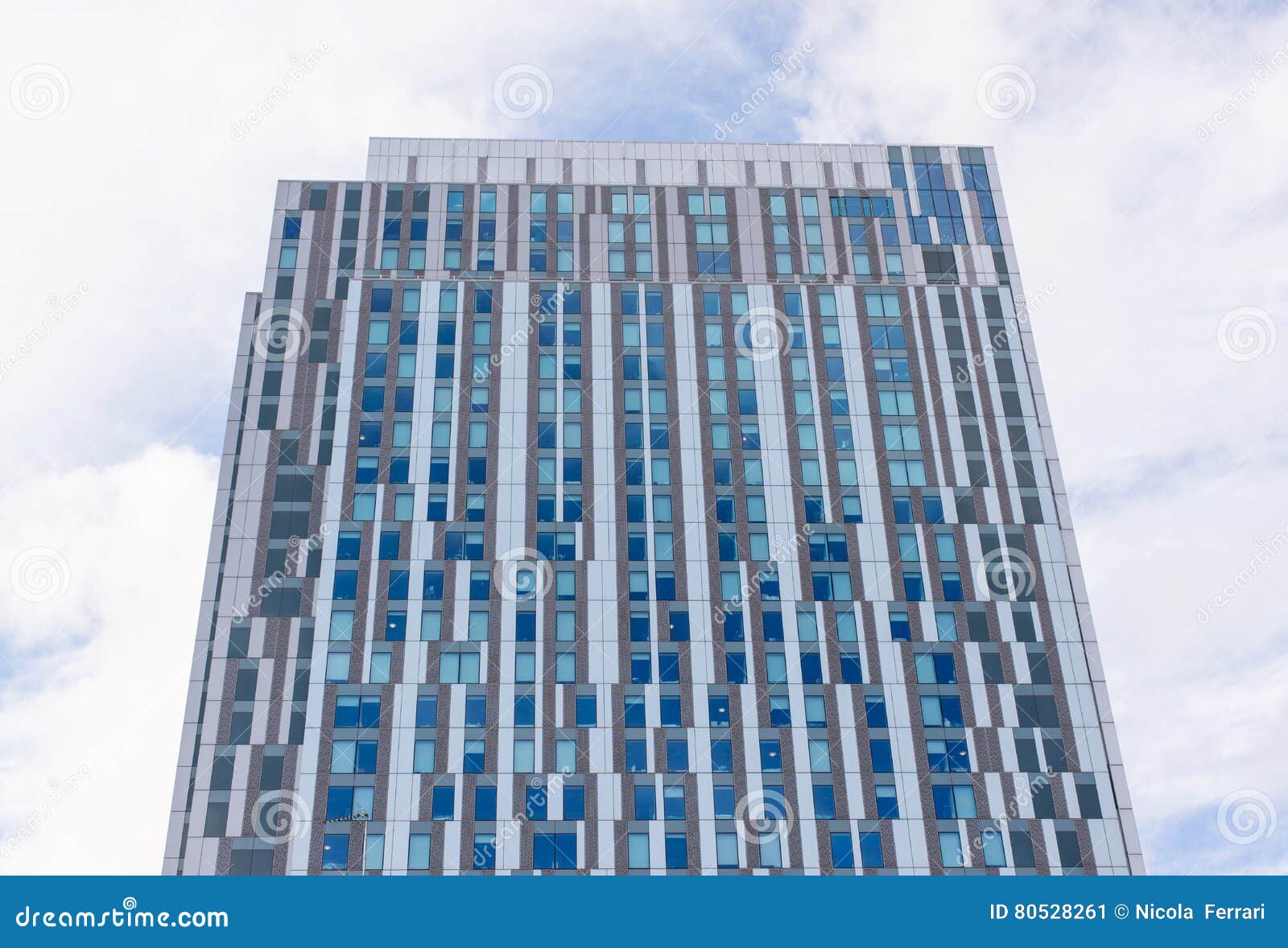 Exterior of a Modern High-rise Apartment Building Stock Image - Image ...