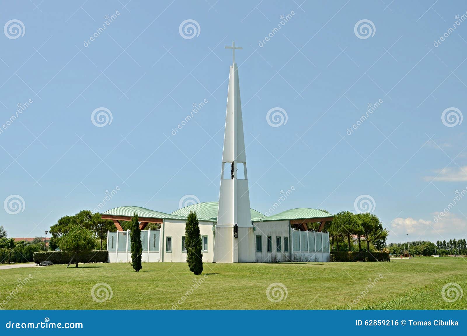 Exterior of Modern Italian Church. Stock Photo - Image of italy, arches ...