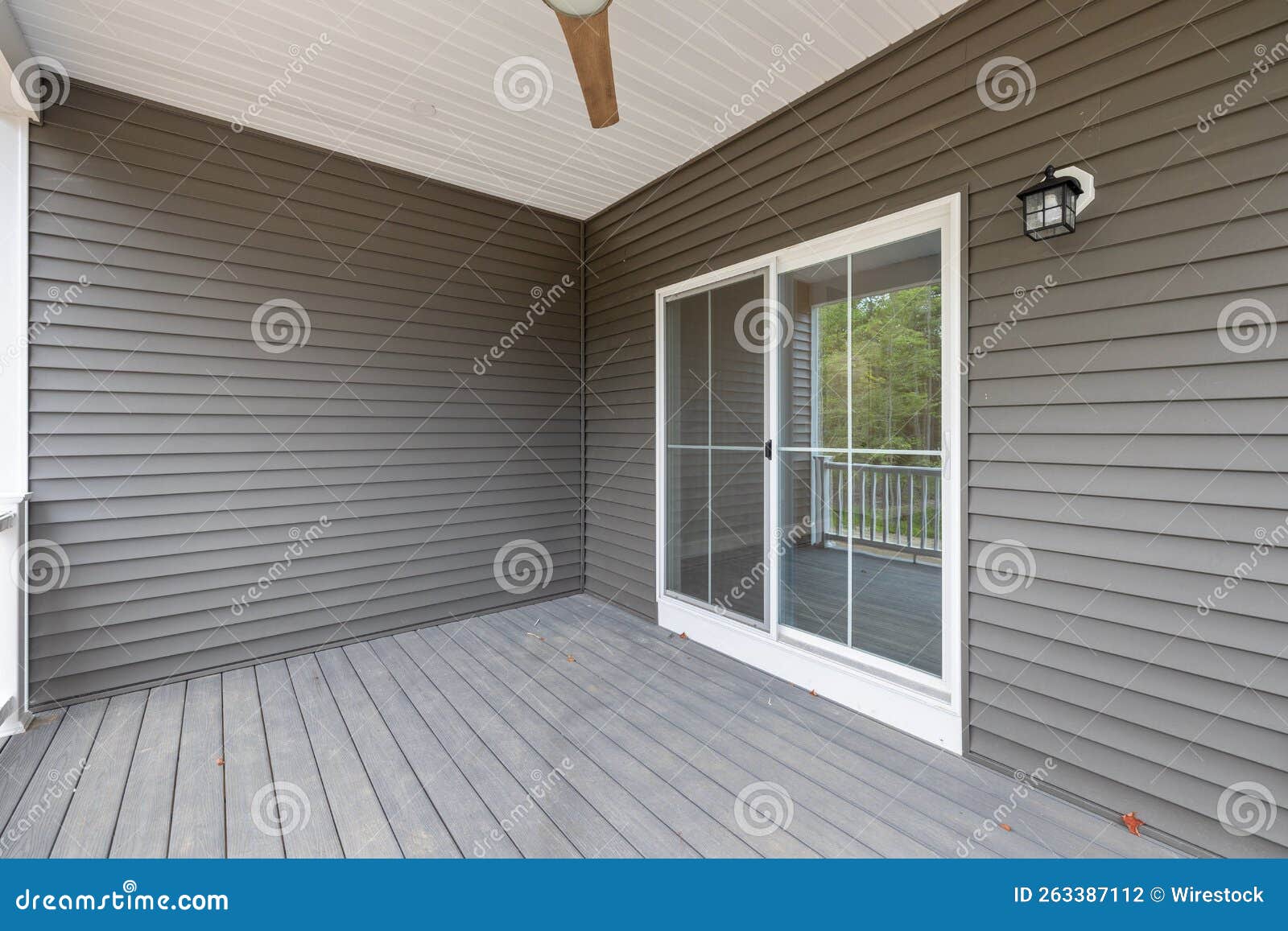 Exterior of a Modern Ranch House with a Window on a Sunny Day Stock ...
