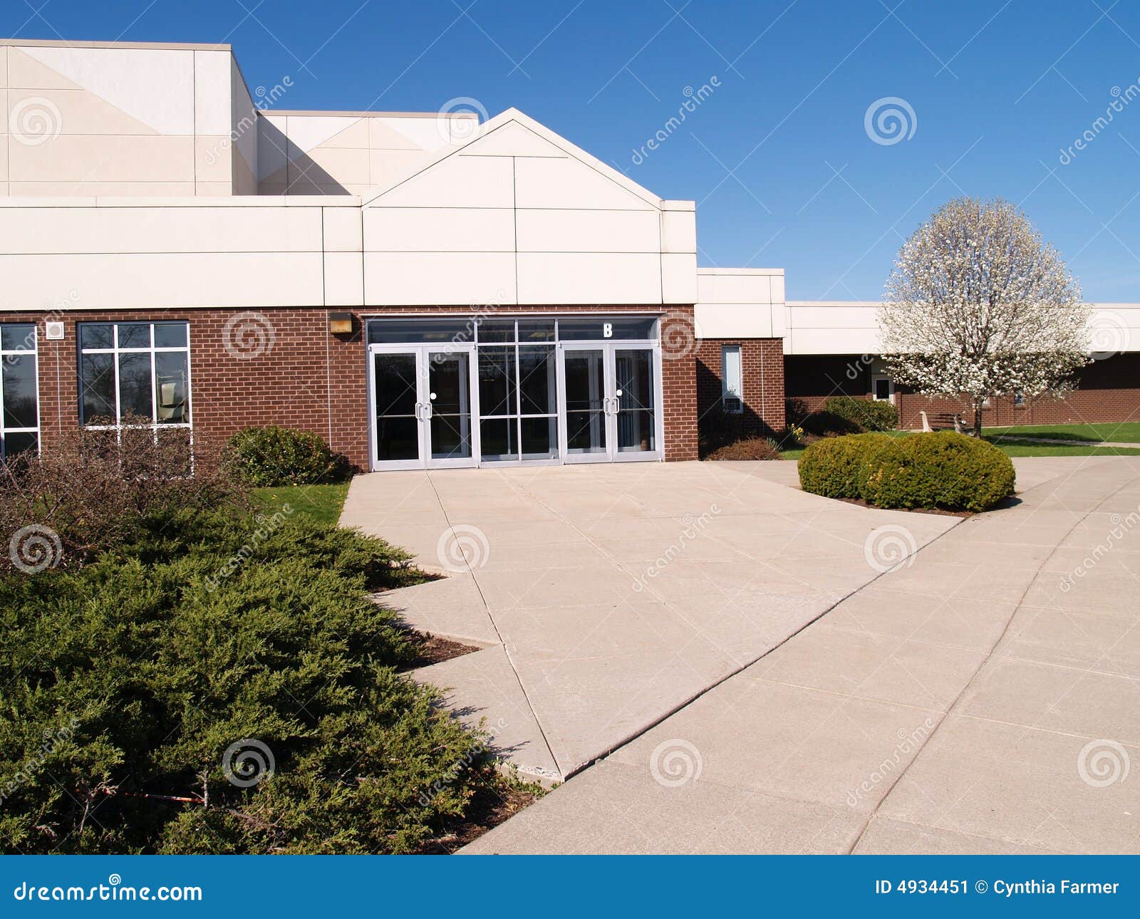 Exterior of a Modern School Stock Image - Image of public, pennsylvania ...