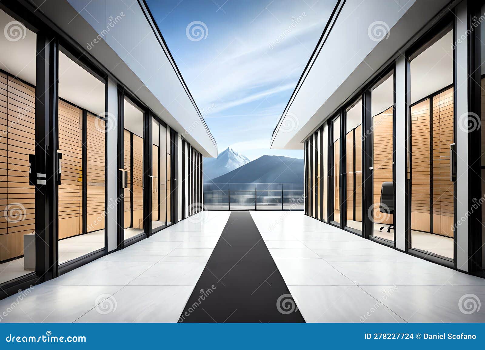 Exterior of a Modern Warehouse with a Small Office Unit. Generative AI ...