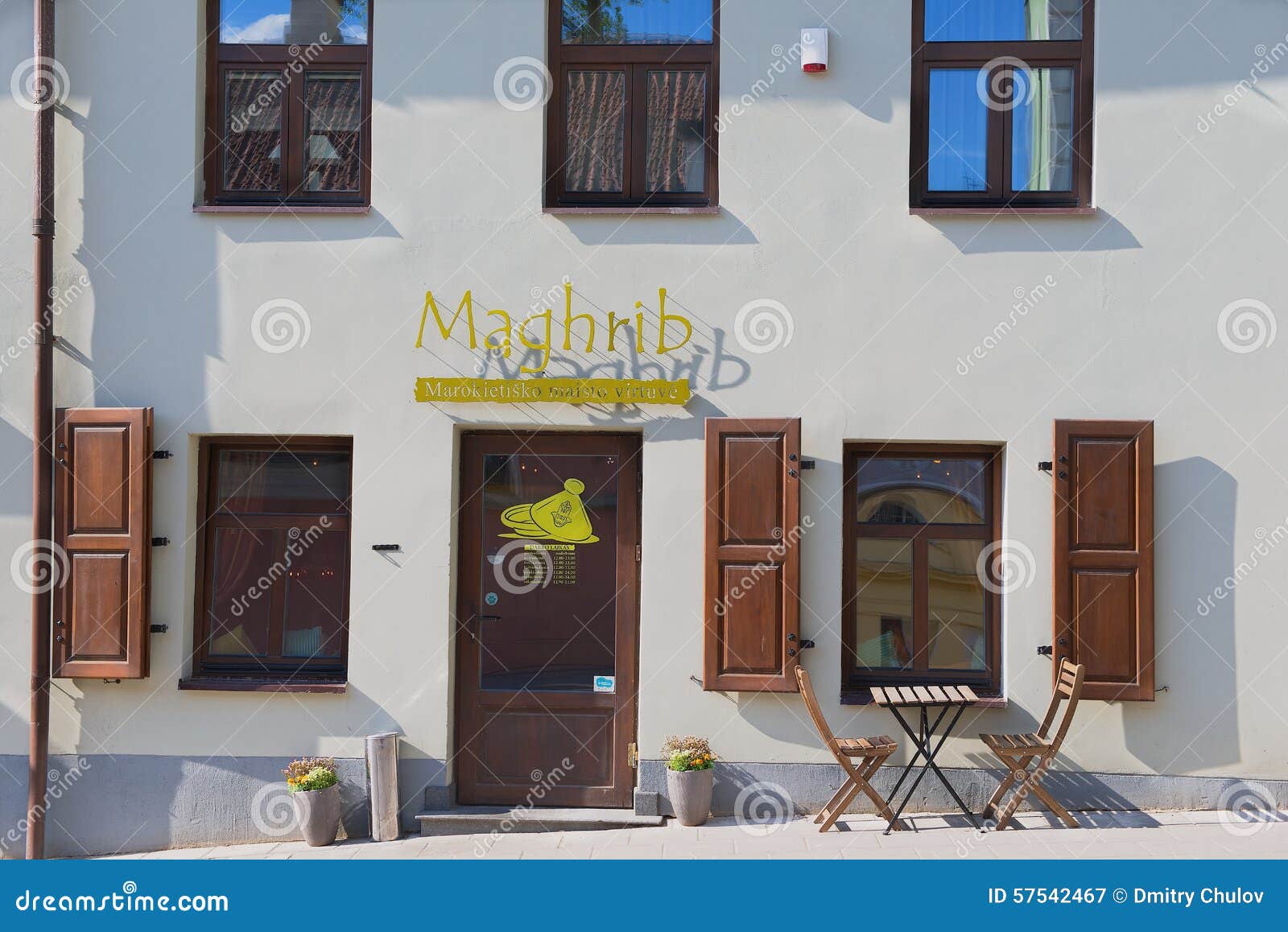 Exterior of the Moroccan Restaurant in Vilnius, Lithuania. Editorial ...