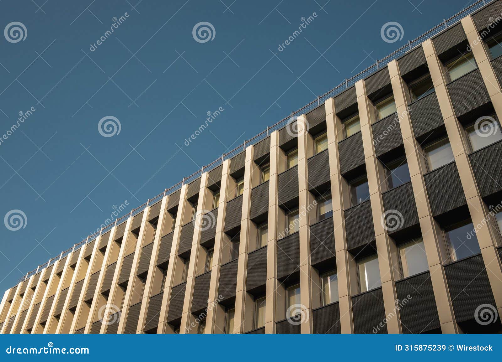 Exterior of a Multi-story Apartment Building Stock Image - Image of ...