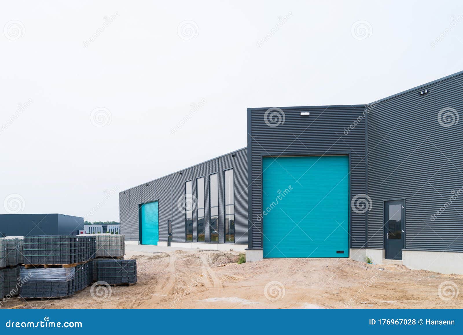 Warehouse Under Construction Stock Photo - Image of factory, industrial ...